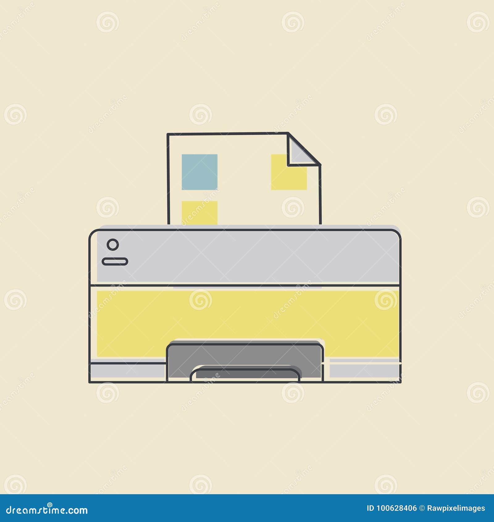 Vector of Computer Printer Icon Stock Vector - Illustration of document ...