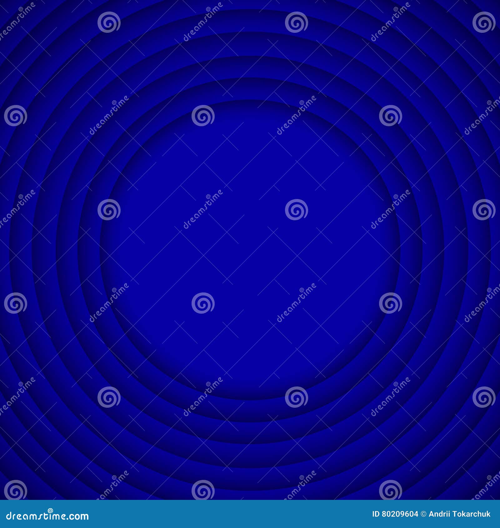 Vector Concentric Blue Circle. Blue Background. Stock Vector ...