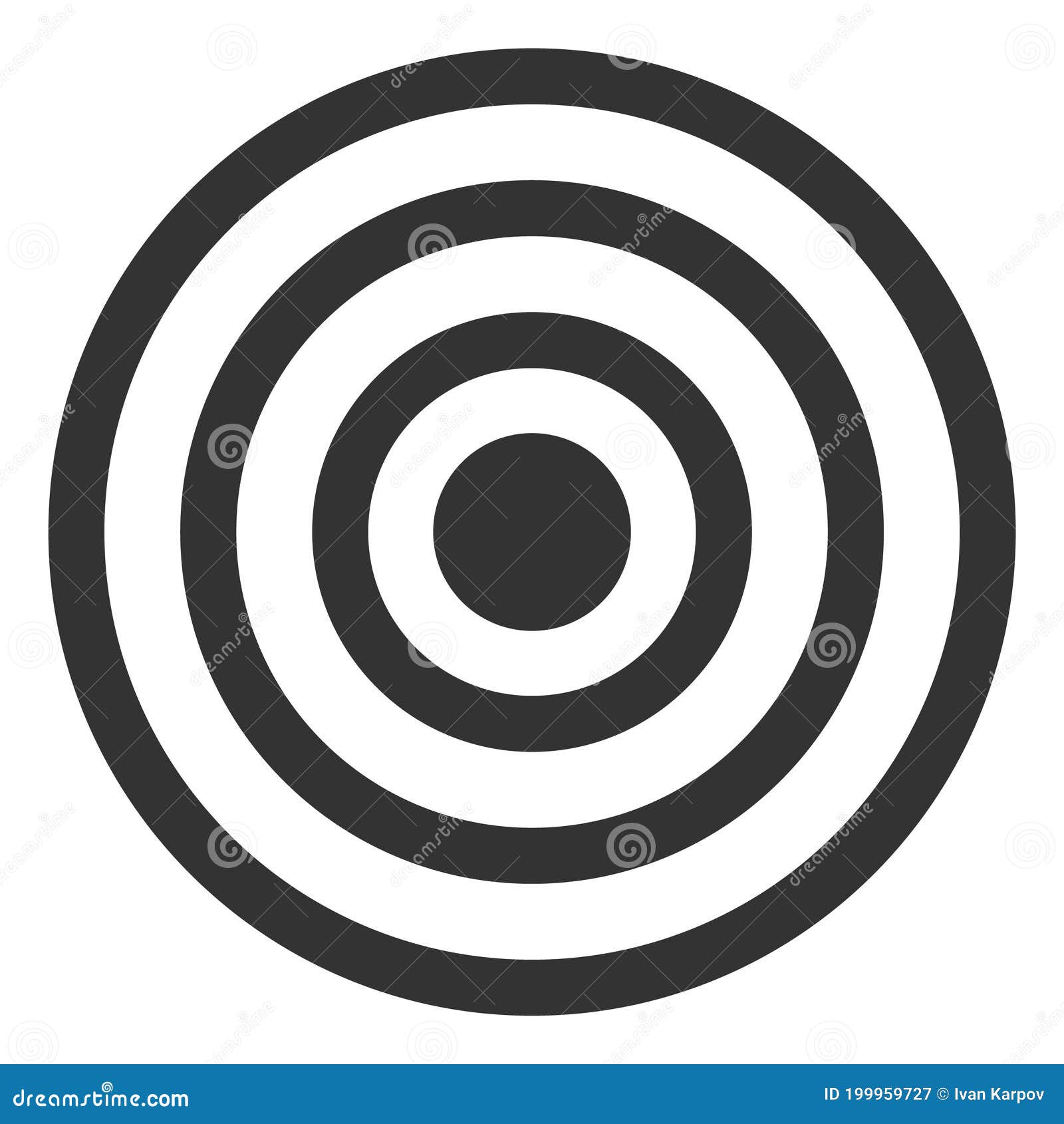Vector Concentric Circles Flat Icon Symbol Stock Vector - Illustration ...