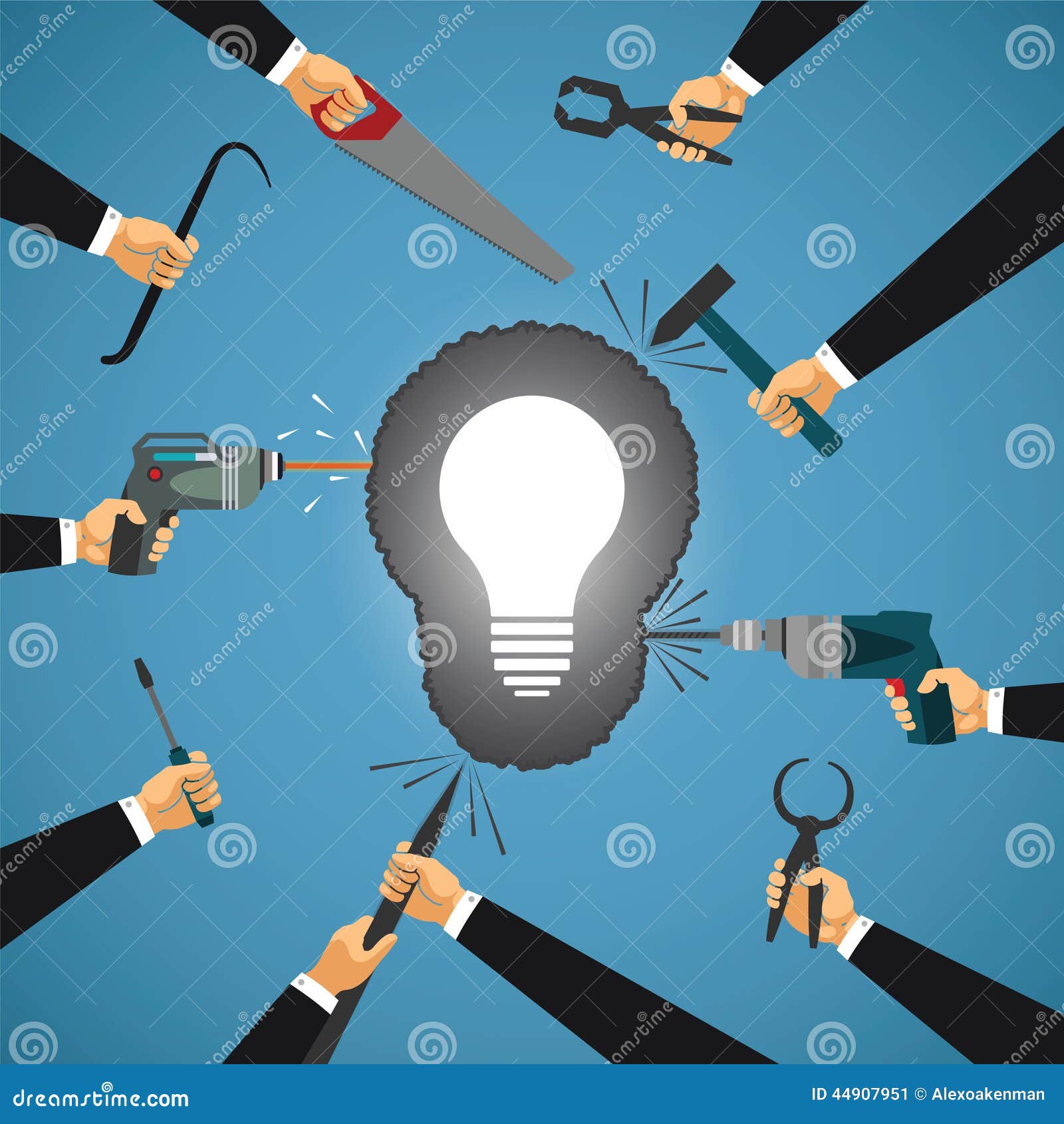 Collective Idea Icon. Team Teamwork Brainstorm Lightbulb Group ...