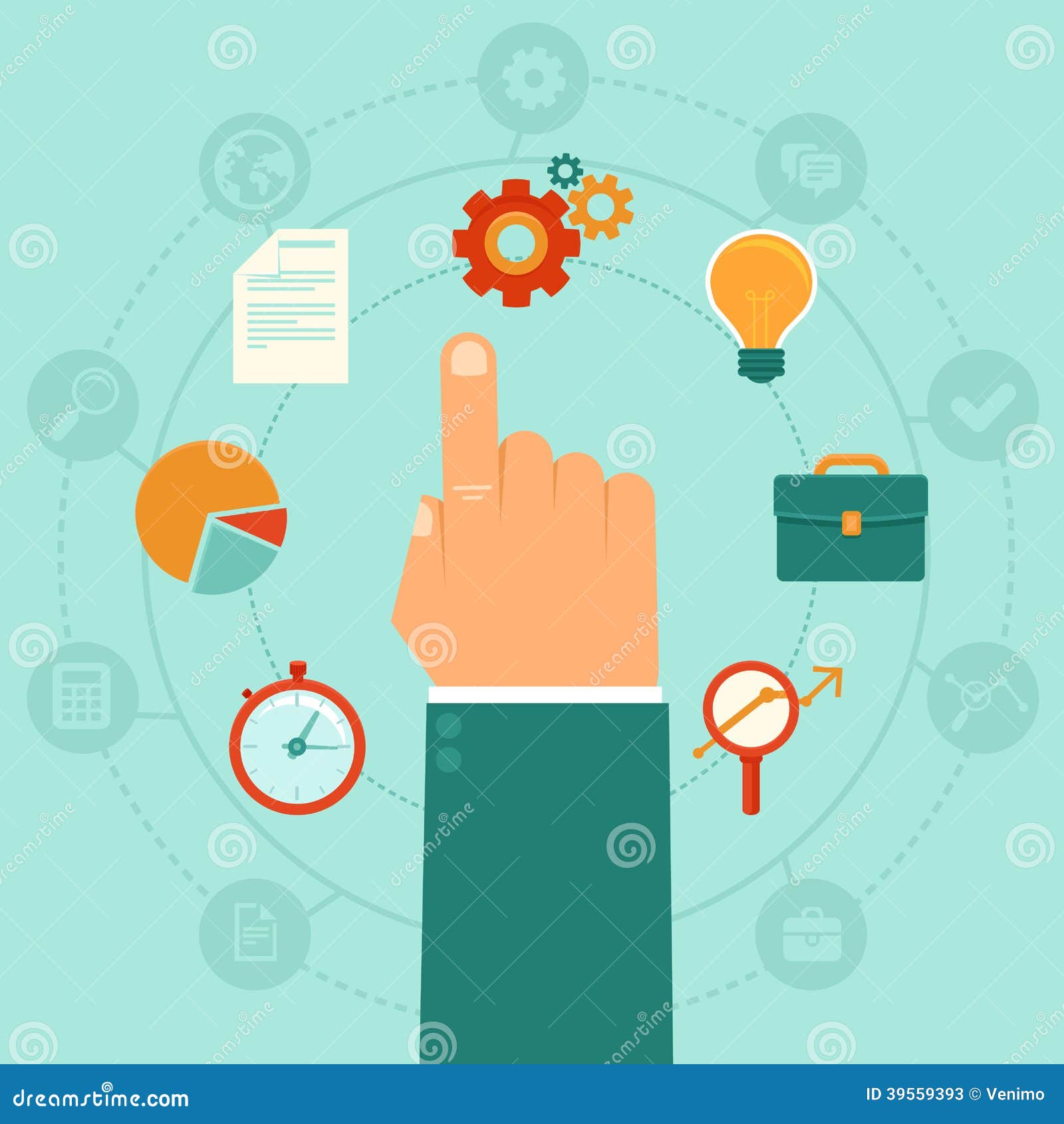 Vector Concept - Business Management Stock Vector - Illustration of ...