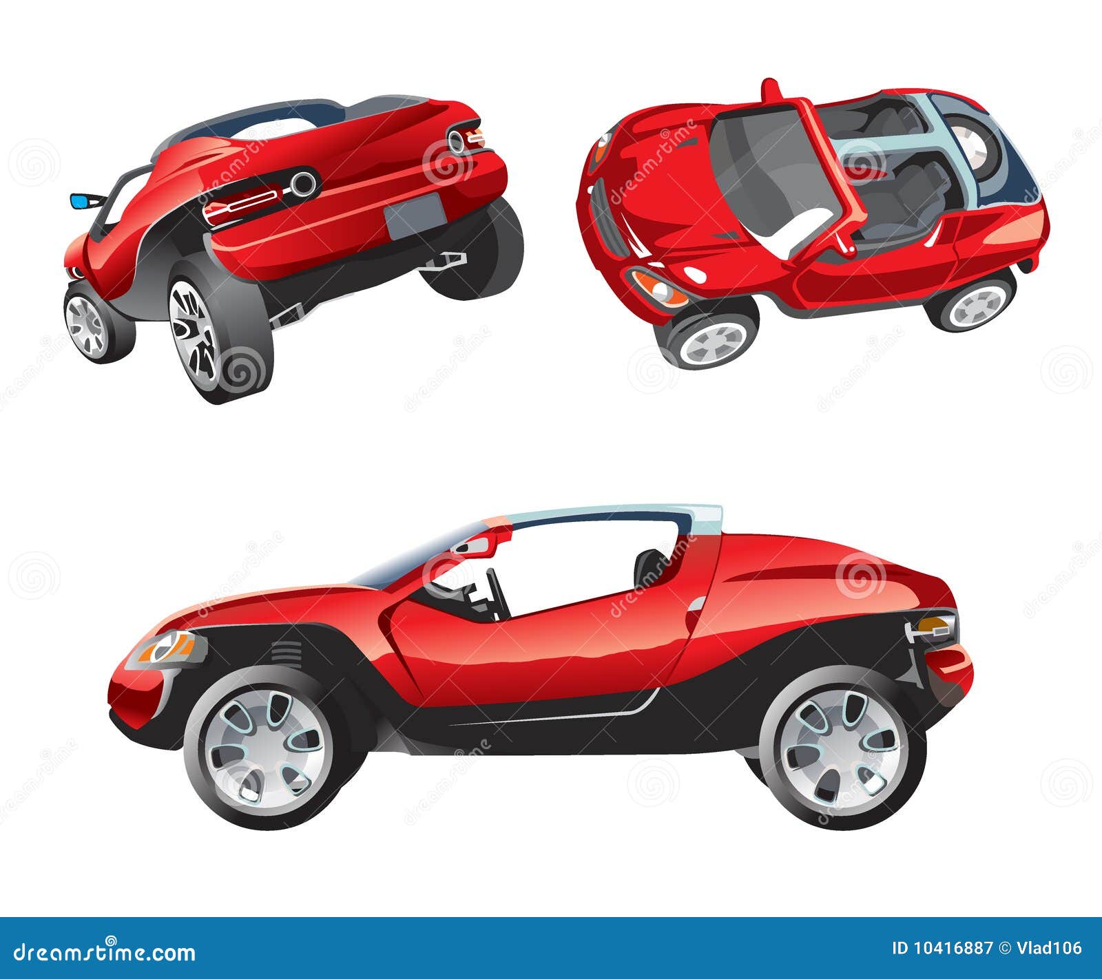 Vector concept car. stock vector. Illustration of cabriolet - 10416887