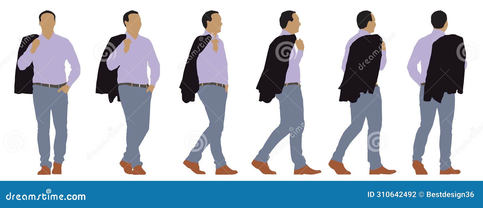 Vector Concept Conceptual Silhouette of a Man with a Jacket Over His ...