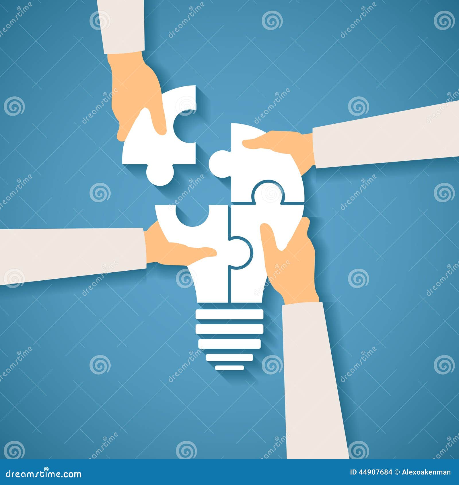 Vector Concept of Creative Teamwork Stock Vector - Illustration of ...