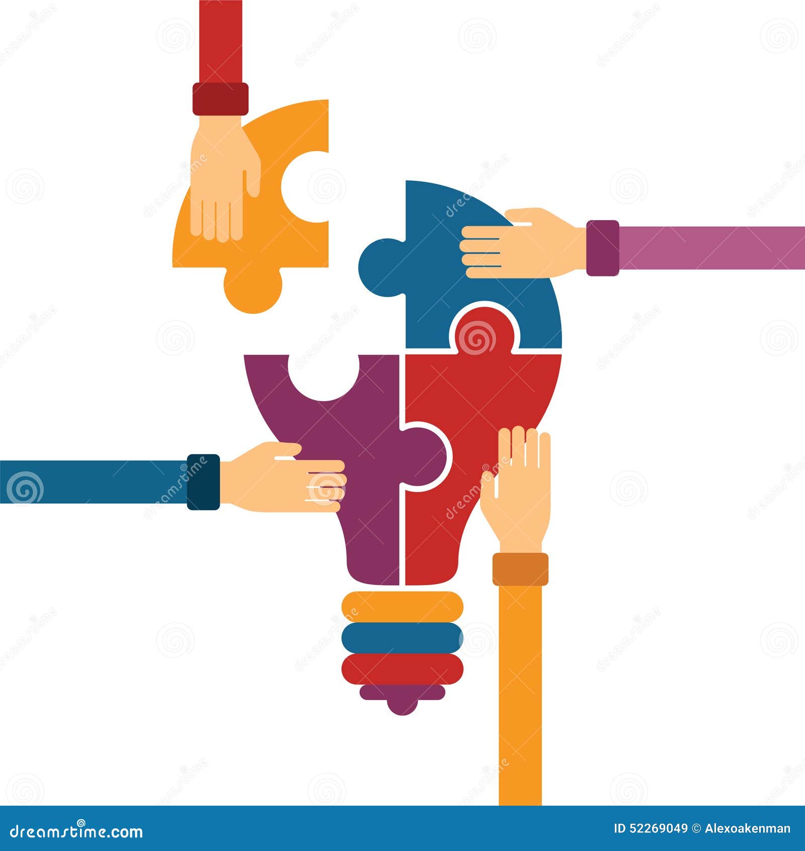 Vector Concept of Creative Teamwork Stock Vector - Illustration of ...