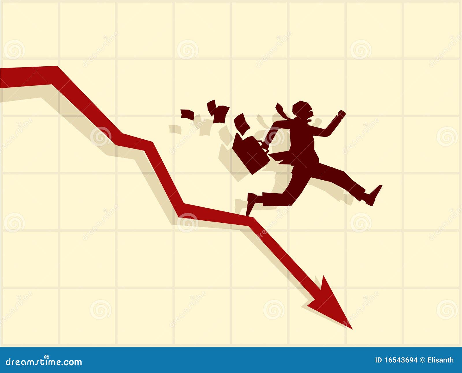 Vector Concept Of Financial Crisis Stock Images - Image: 16543694