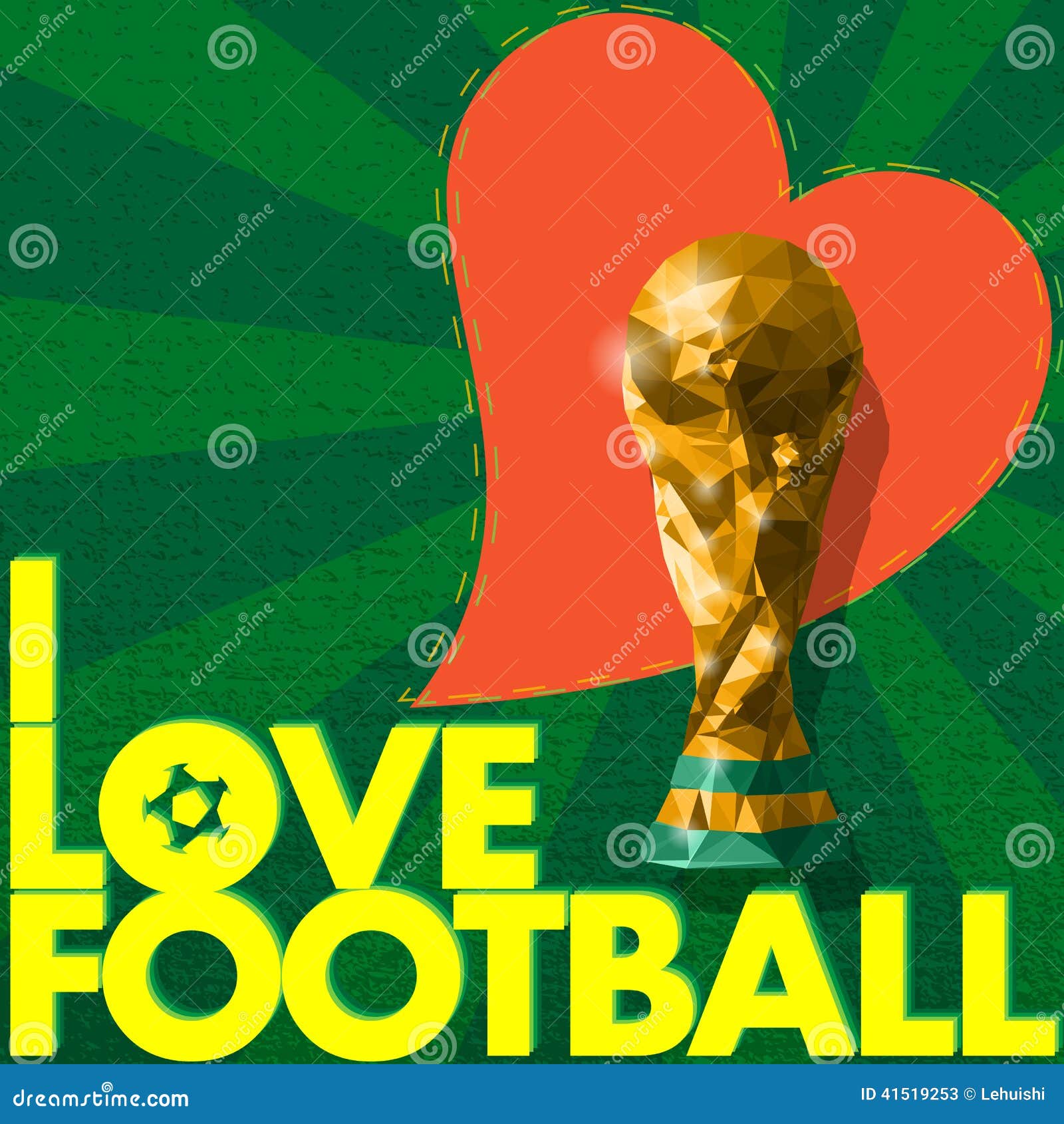 Vector: Concept I Love Football Editorial Stock Photo - Illustration of ...