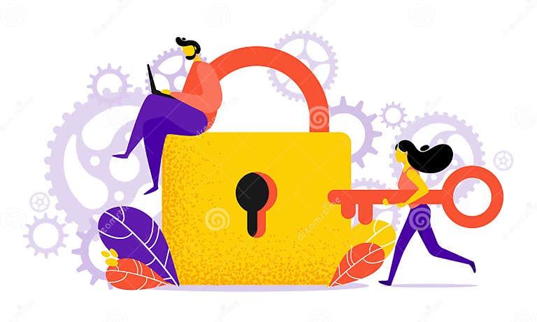 Vector Concept Illustration of Danger or Error Sign in Flat Style ...