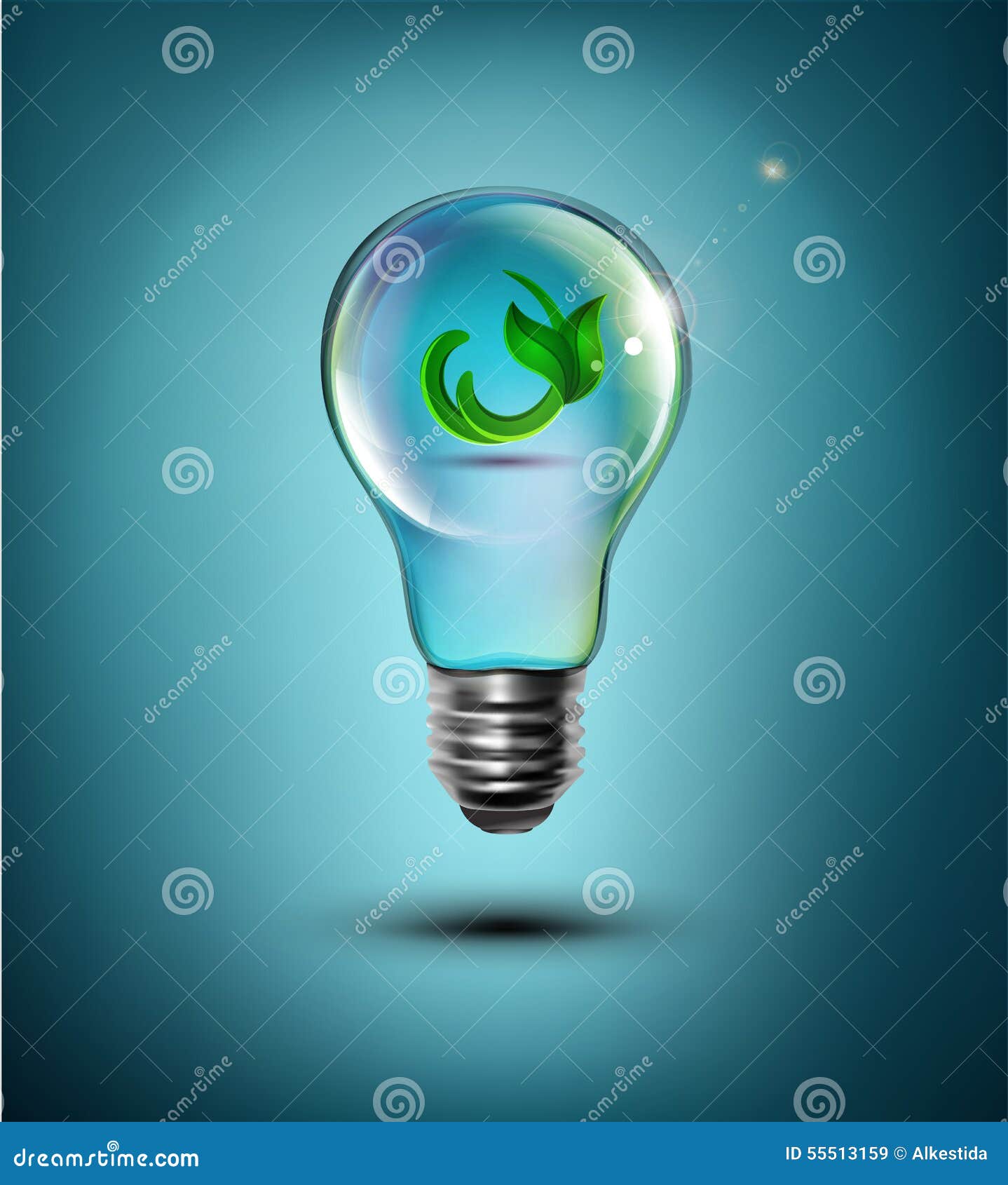 Vector Concept (light Bulb with the Germ Inside) Stock Illustration ...