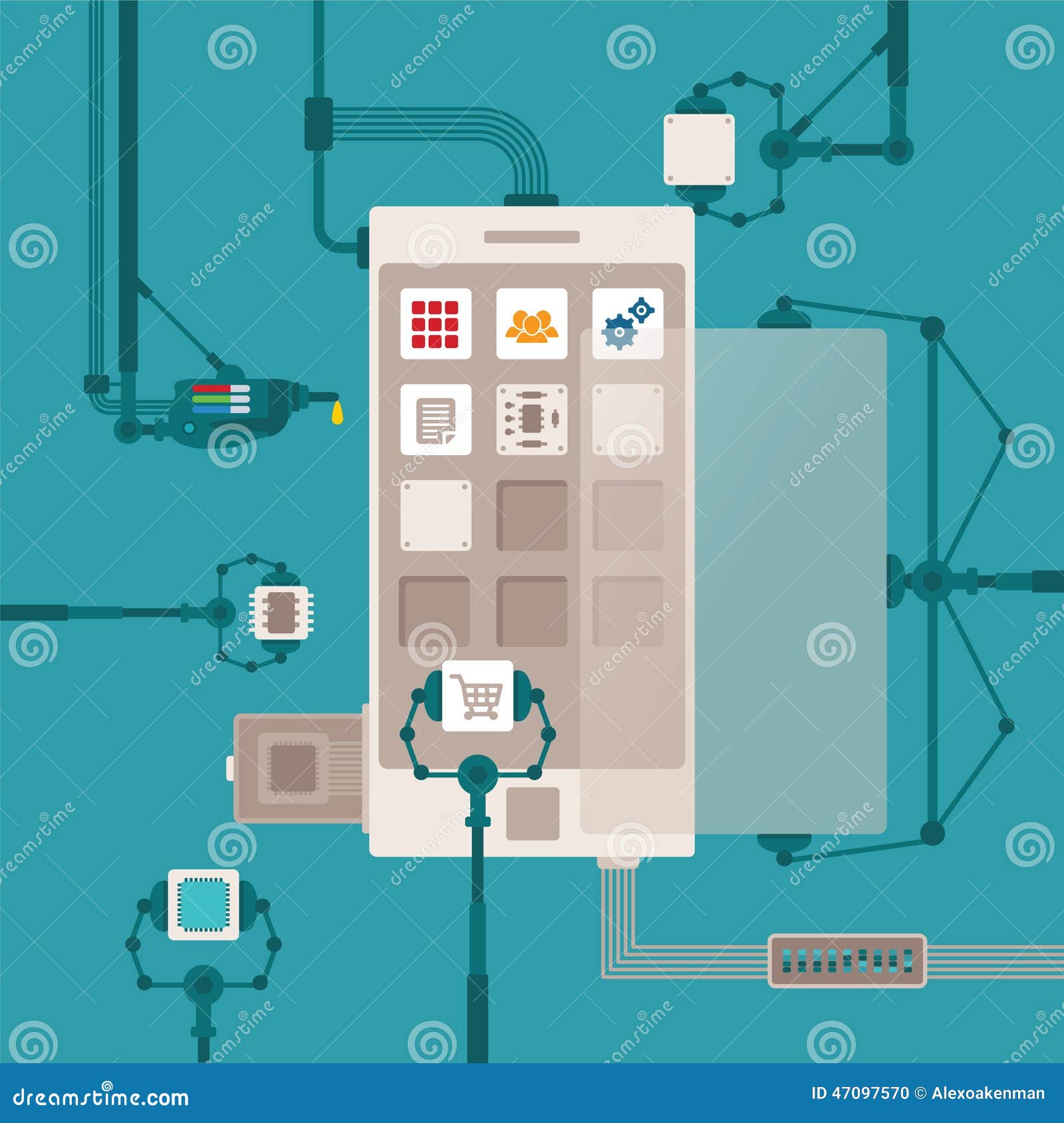 Software Or Application Flat Vector Concept. Debugging Development ... Software Or Application Flat Vector Concept. Debugging Development ...