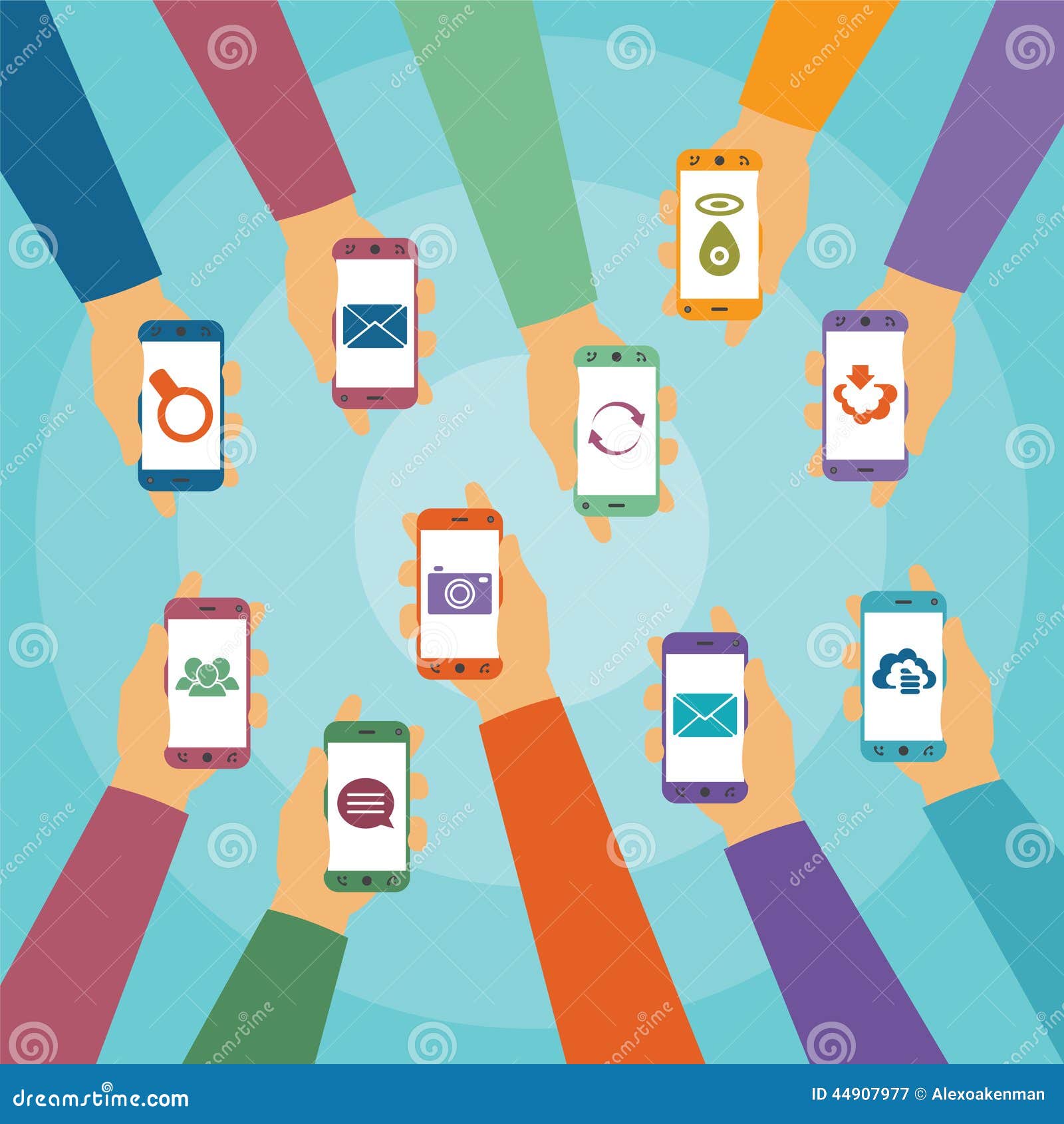 Vector Concept of Modern Mobile Wireless Technology Stock Vector ...