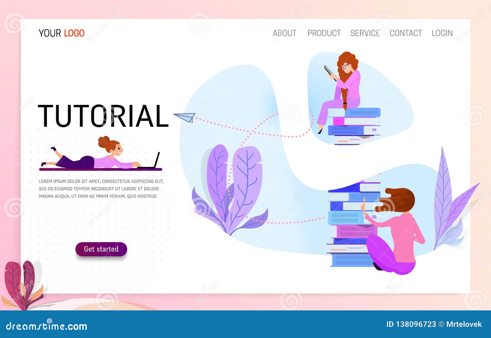 Vector Concept for Online Education. Flat 2D Design. Online Training ...