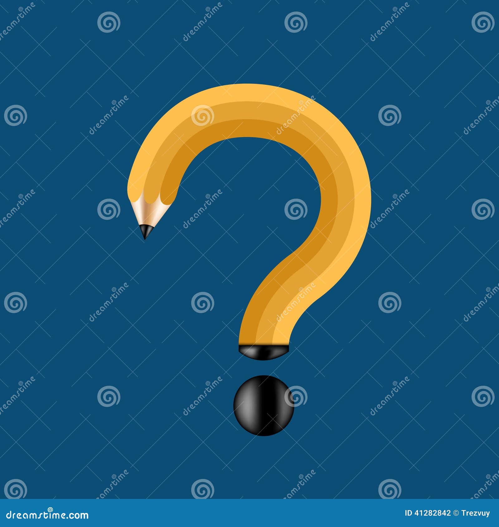 Pencil Question Mark Vector Illustration | CartoonDealer.com #149682410