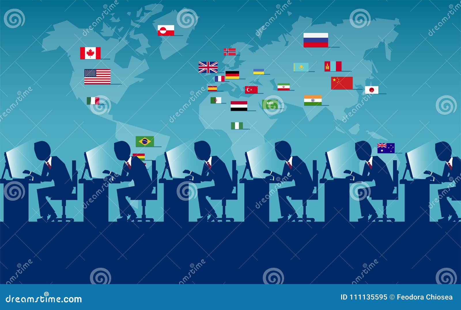 Multinational Workforce on Illustration Stock Illustration ...