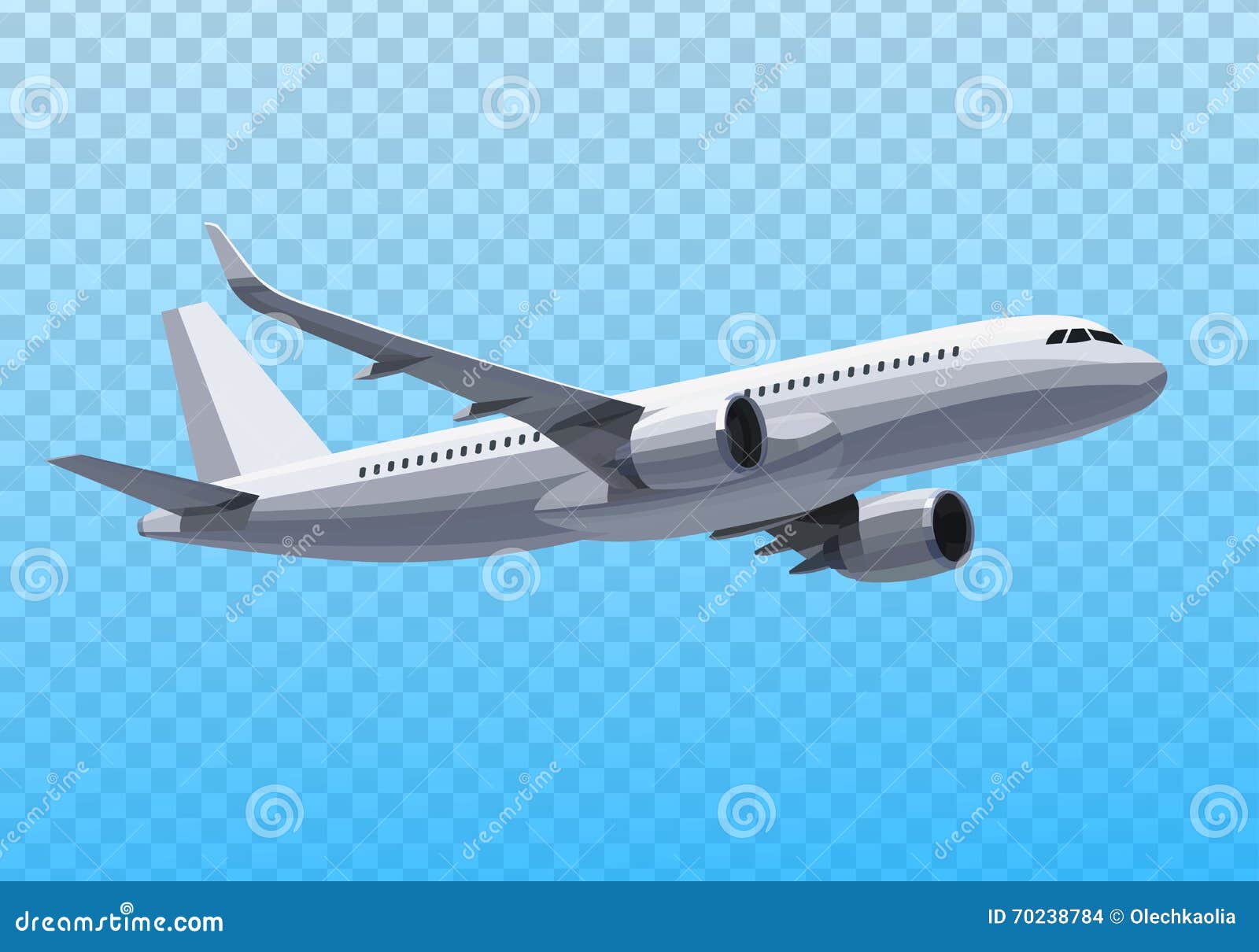 Vector Concept Plane. Realistic Illustration On The Transparent ...