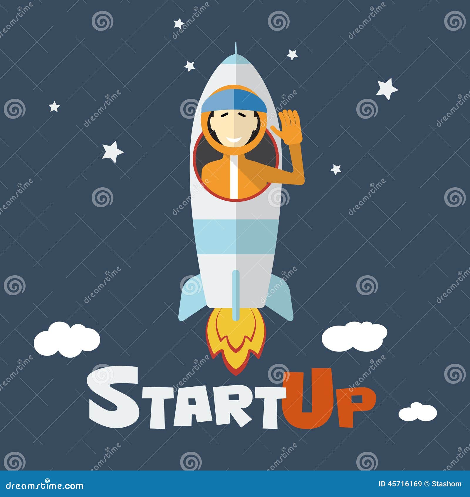 Vector Concept of Start Up New Business Stock Vector - Illustration of ...