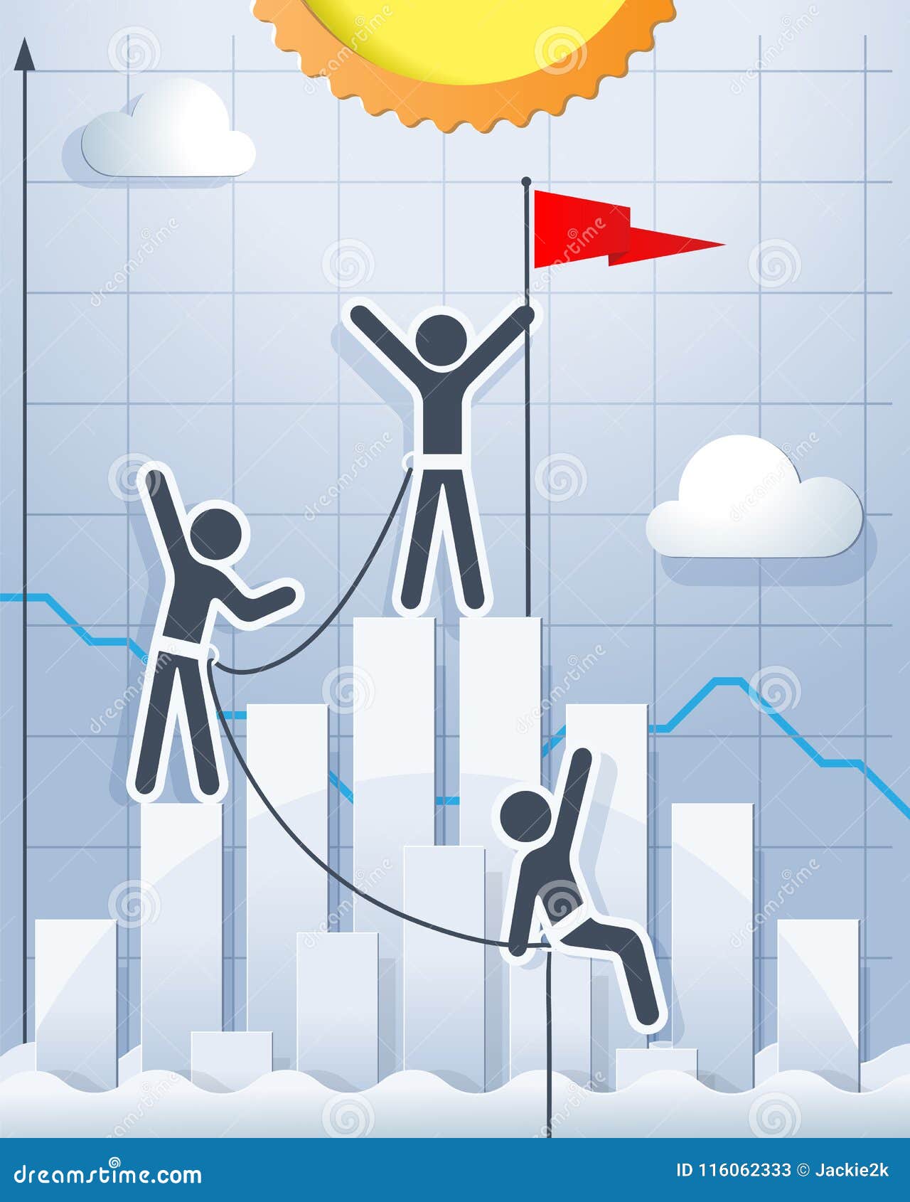 Vector Concept of Teamwork and Leadership Stock Vector - Illustration ...