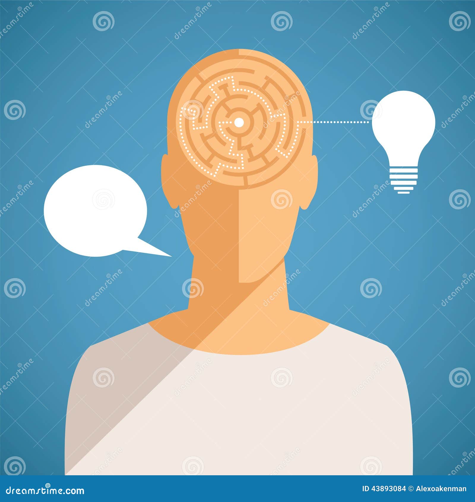 Concept Of Thinking And The Emergence Of Ideas. A Thinking Or Doubting ...