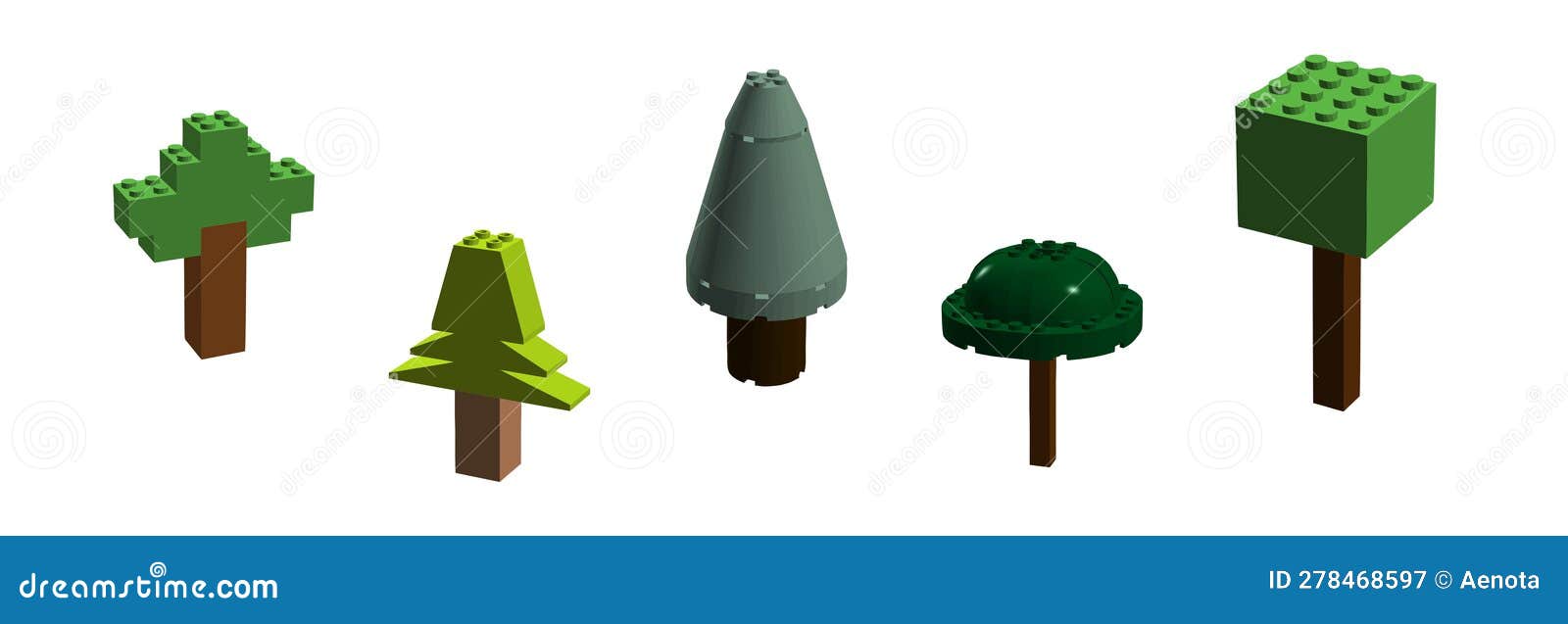 Vector Concept Tree Crown Collection Stock Vector - Illustration of ...