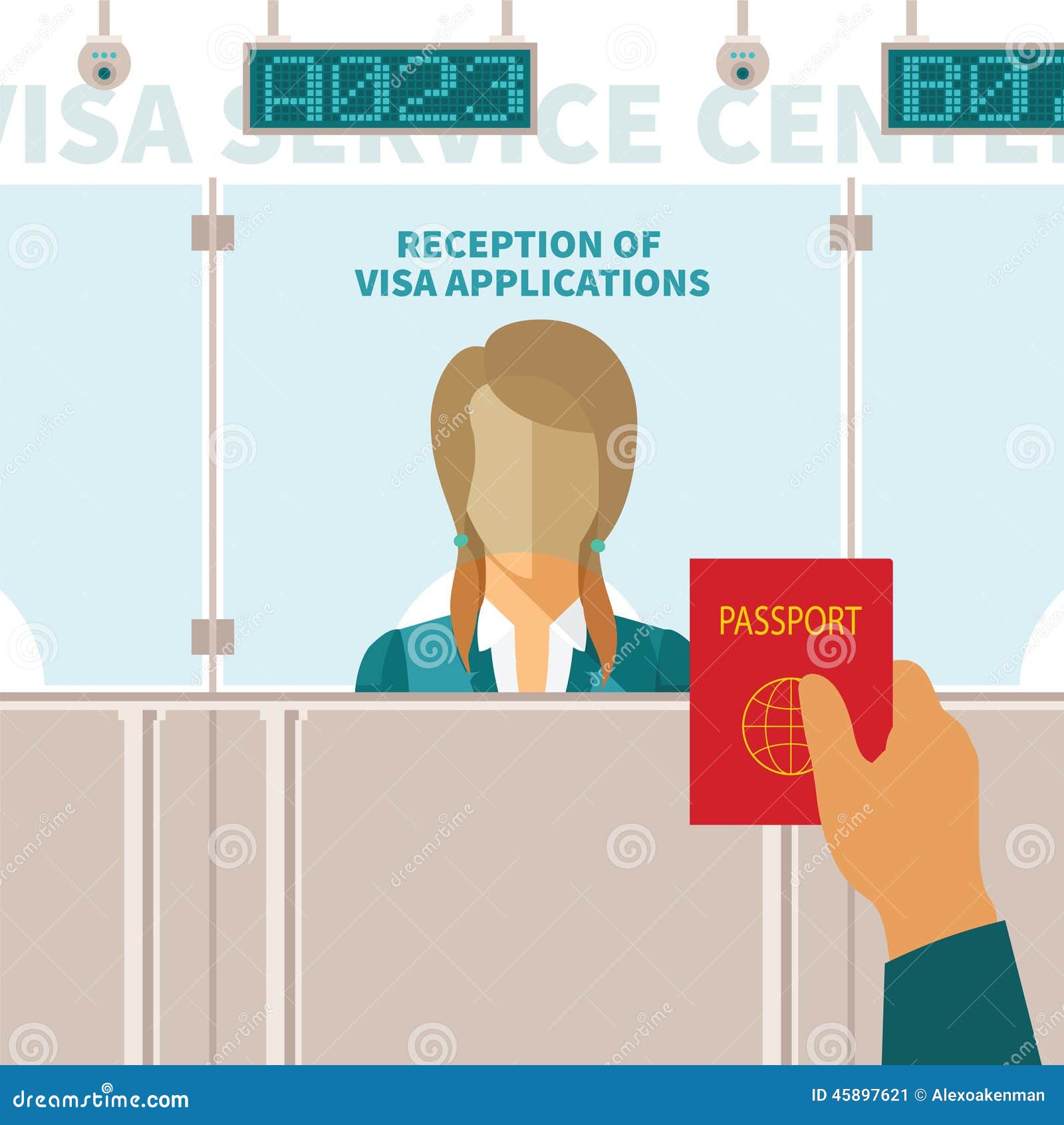 Vector Concept of Visa Service Center Stock Vector - Illustration of ... Vector Concept of Visa Service Center Stock Vector - Illustration of ...