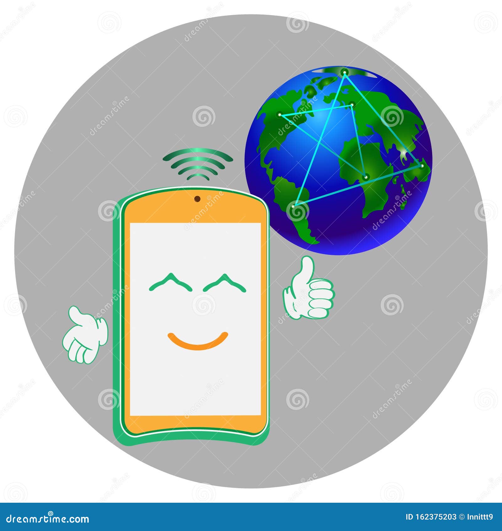 Vector Concept of World Long Distance Communication. Stock Illustration ...