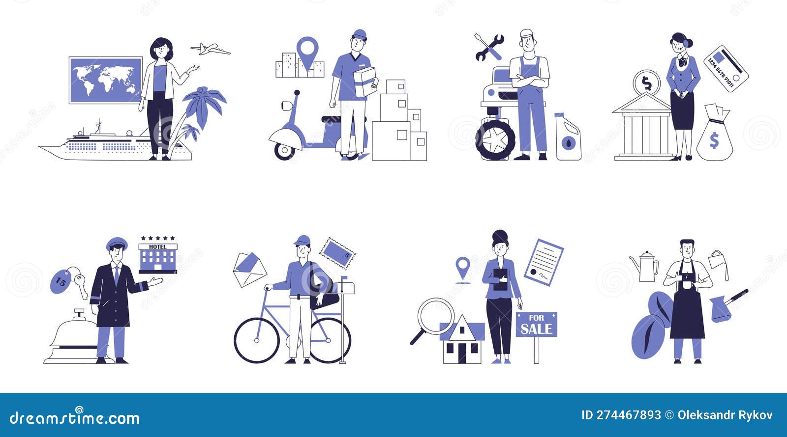 Vector Concepts of Services Stock Vector - Illustration of symbol ...