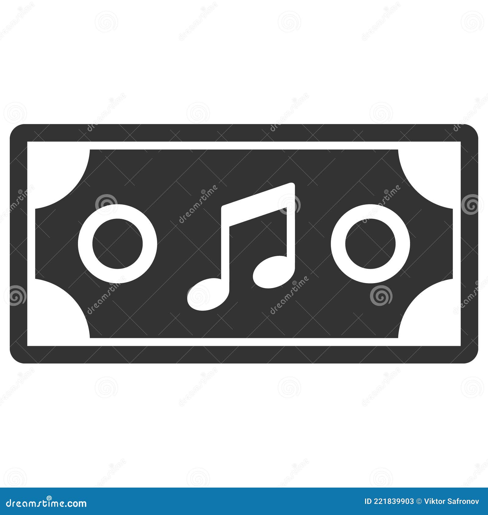 Vector Concert Ticket Flat Icon Illustration Stock Vector ...