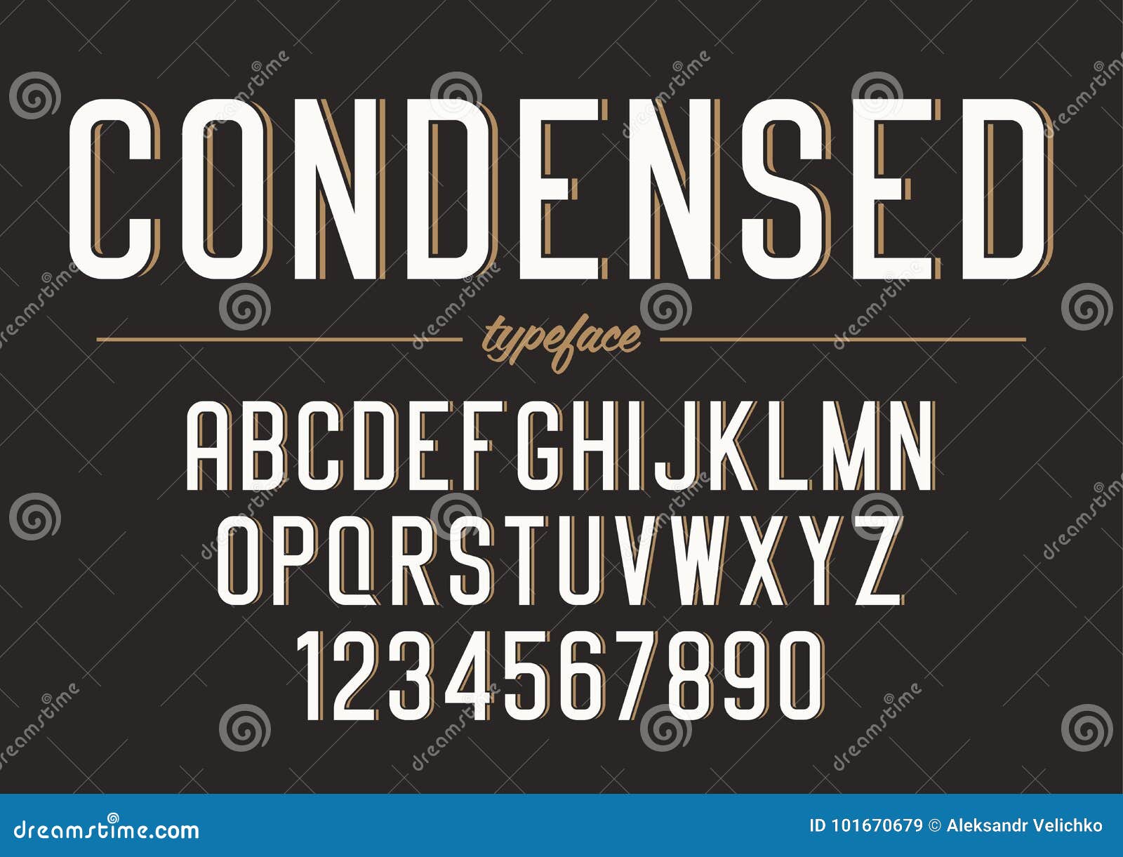 Vector Condensed Regular Font Design, Alphabet, Typeface, Typogr Stock ...