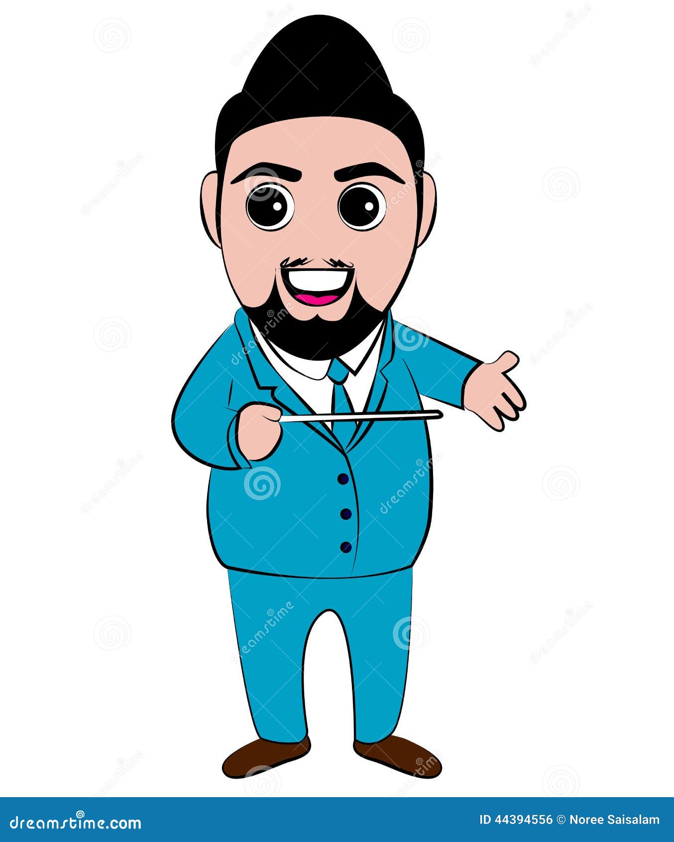 Vector Conductor Man Cartoon Stock Vector - Illustration of people ...