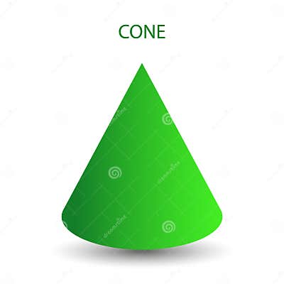 Vector Cone with Gradients and Shadow for Game, Icon, Package Design, Logo, Mobile, Ui, Web ...