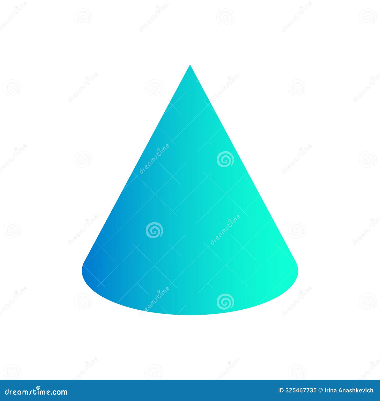 Vector Cone with Gradients and Shadow for Game, Icon, Package Design, Logo, Mobile, Ui, Web ...