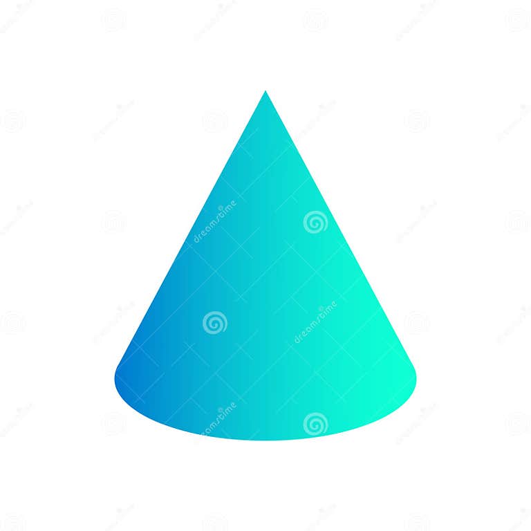 Vector Cone with Gradients and Shadow for Game, Icon, Package Design, Logo, Mobile, Ui, Web ...