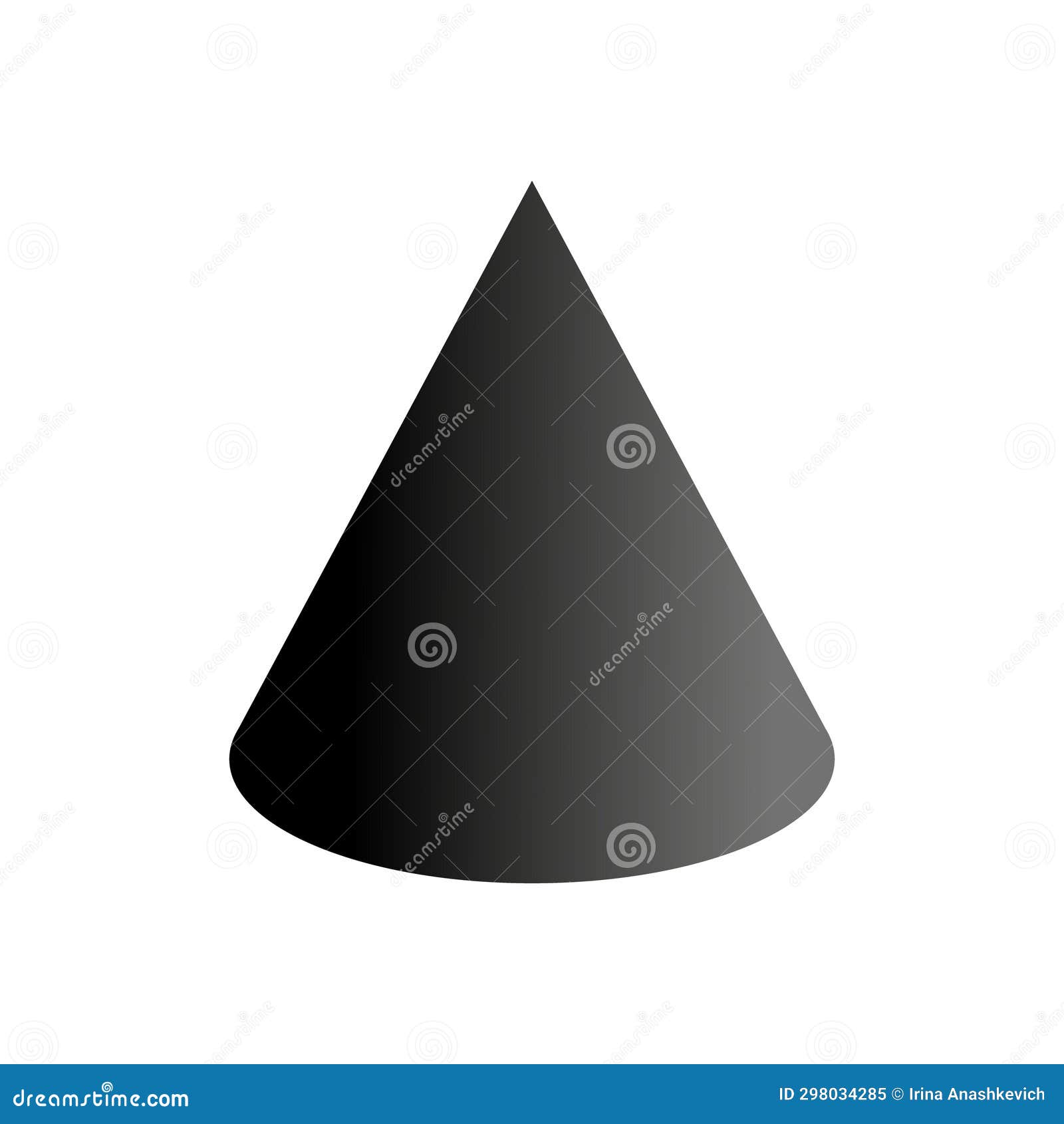 Vector Cone with Gradients and Shadow for Game, Icon, Package Design, Logo, Mobile, Ui, Web ...