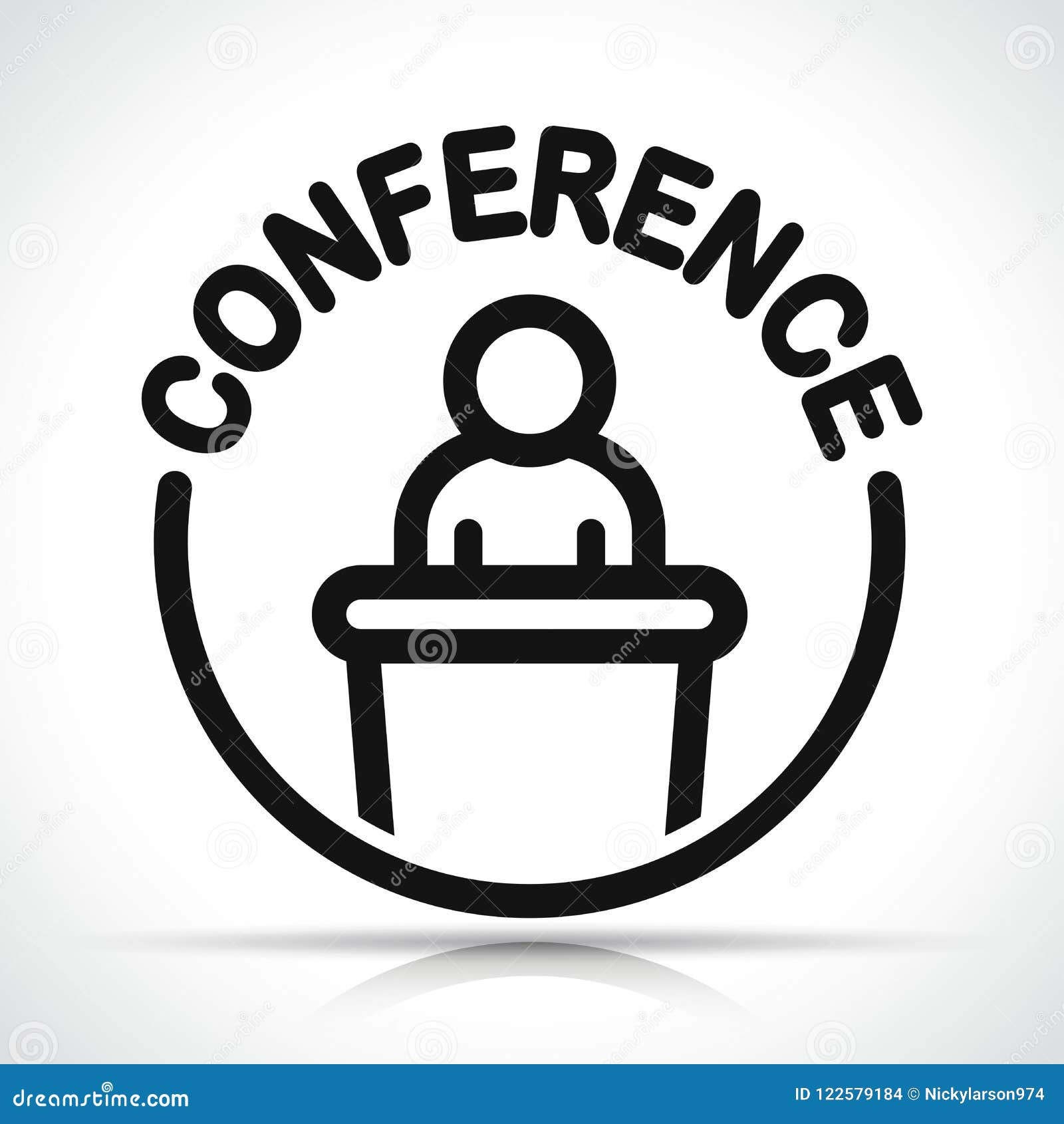 Vector Conference Icon Design Concept Stock Vector Illustration Of