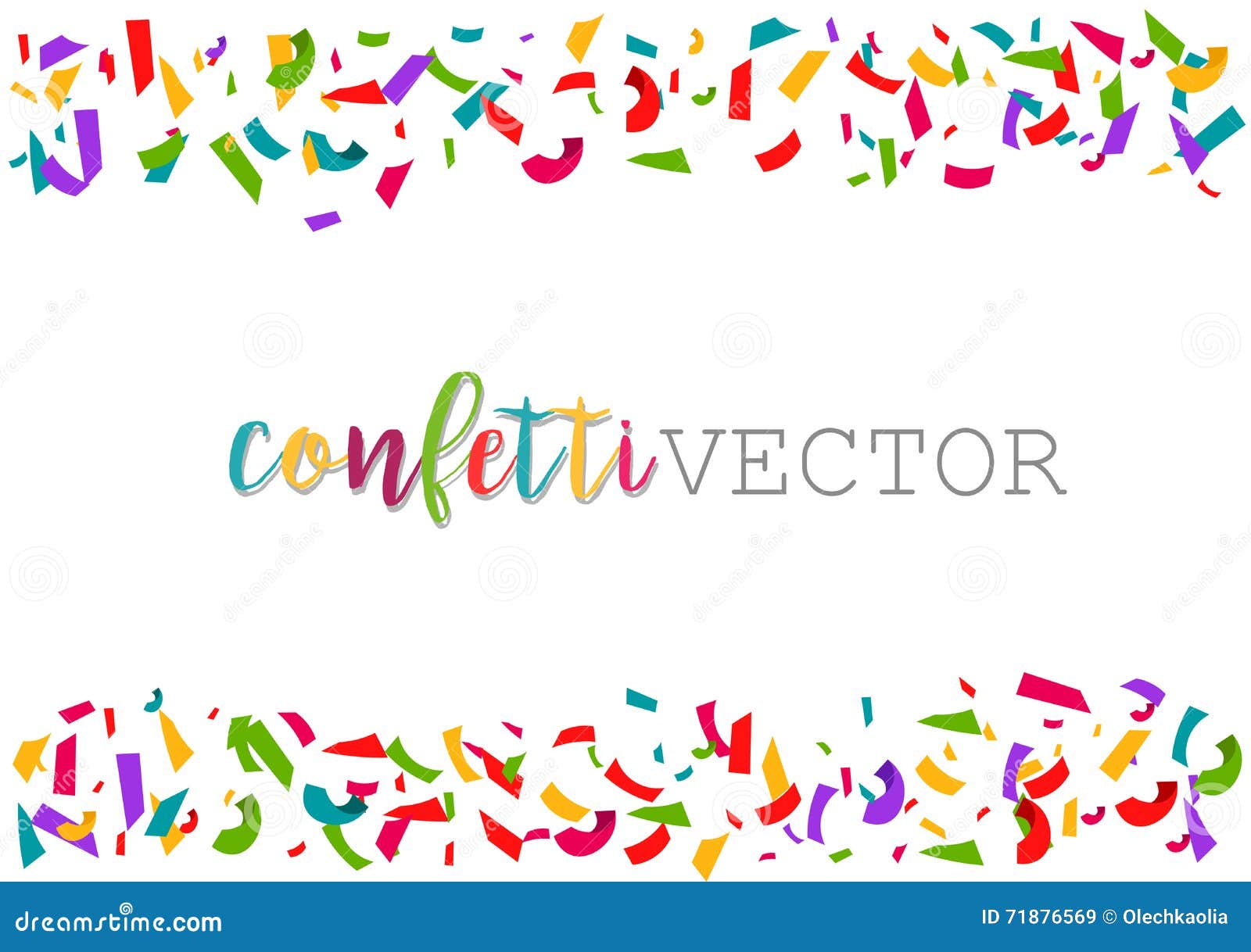 Vector Confetti. Colorful Celebration Frame Background Stock Vector ...