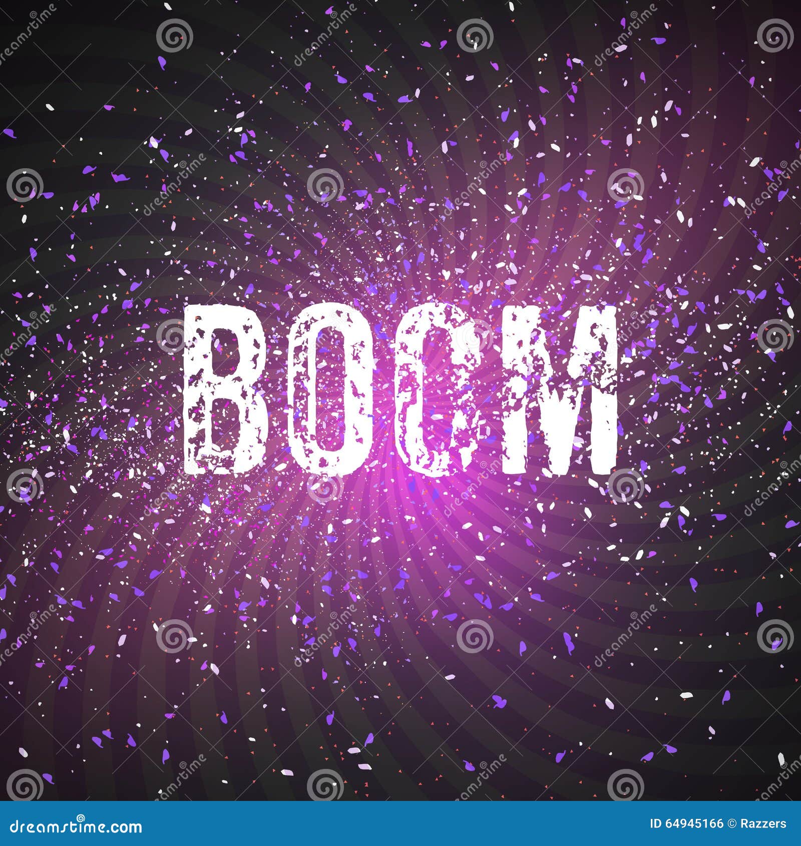 Vector Confetti Explosion Effect on Dark Outer Space Background. Stock ...