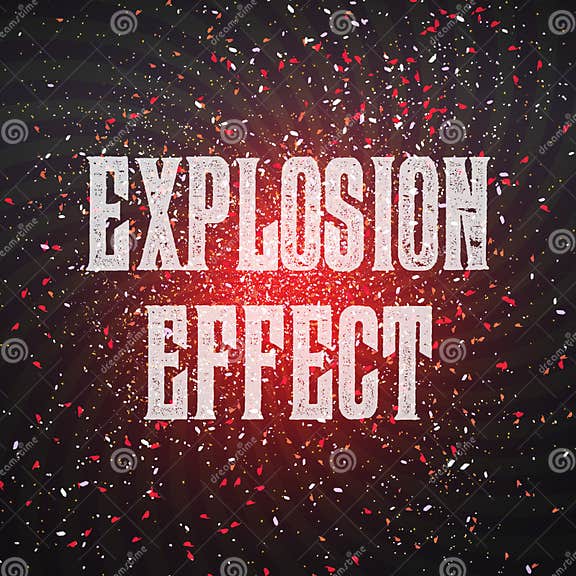 Vector Confetti Explosion Effect on Dark Outer Space Background. Stock ...