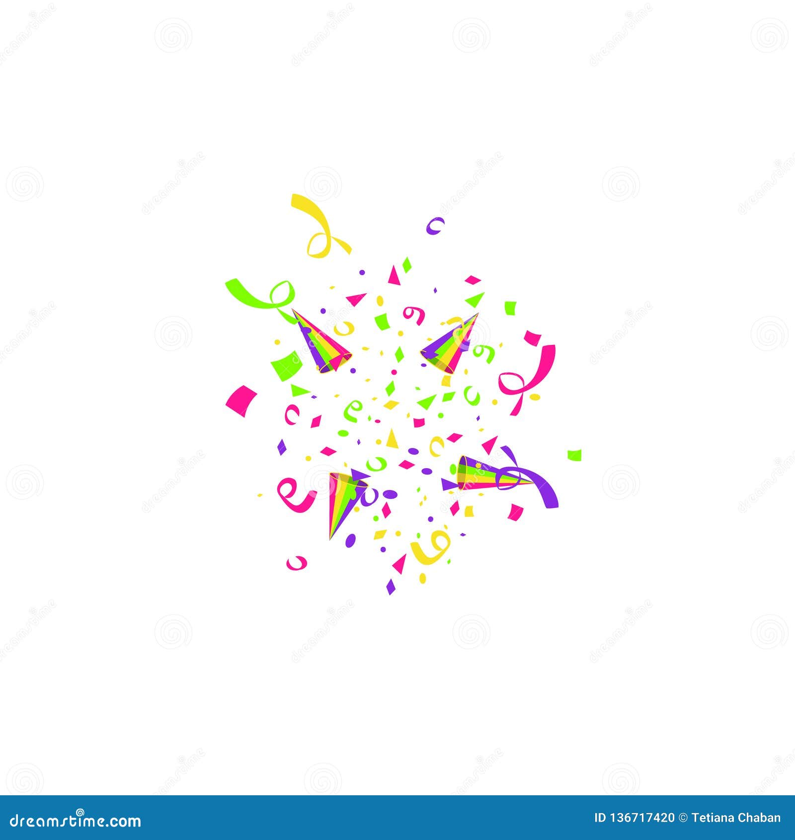 Vector Confetti. Festive Illustration Stock Vector - Illustration of ...