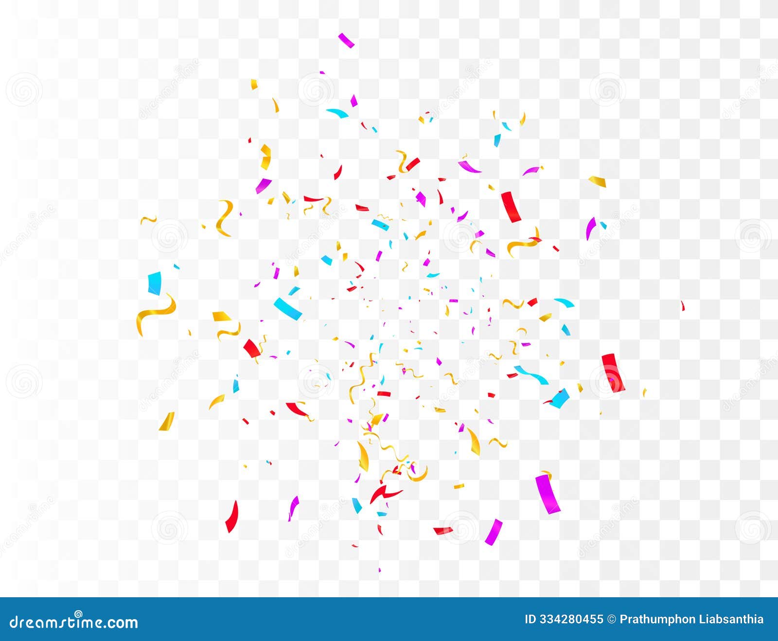 Vector Confetti Multi-colored Tinsel, an Explosion of Confetti on a ...