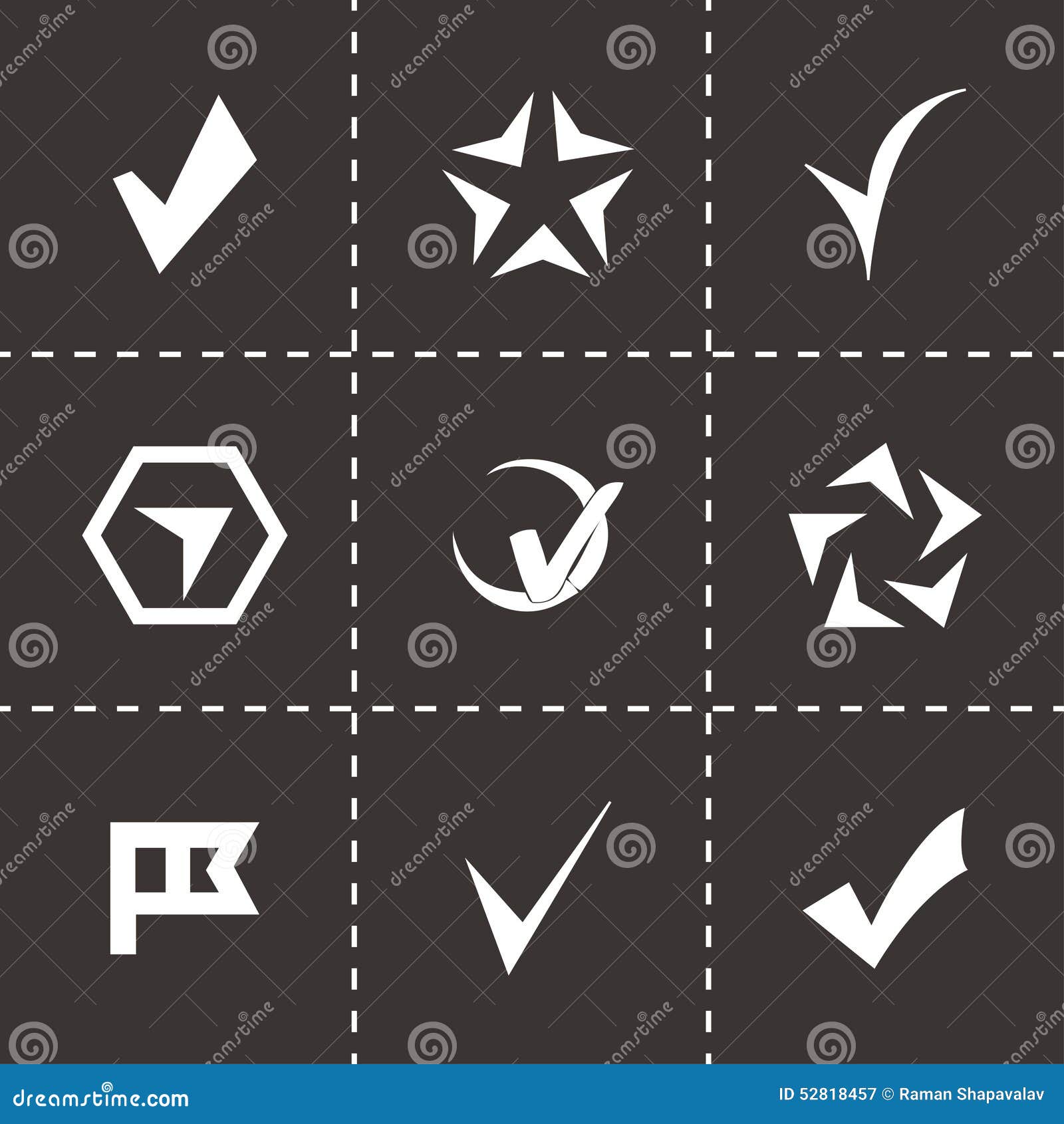 Vector confirm icons set stock vector. Illustration of icon - 52818457