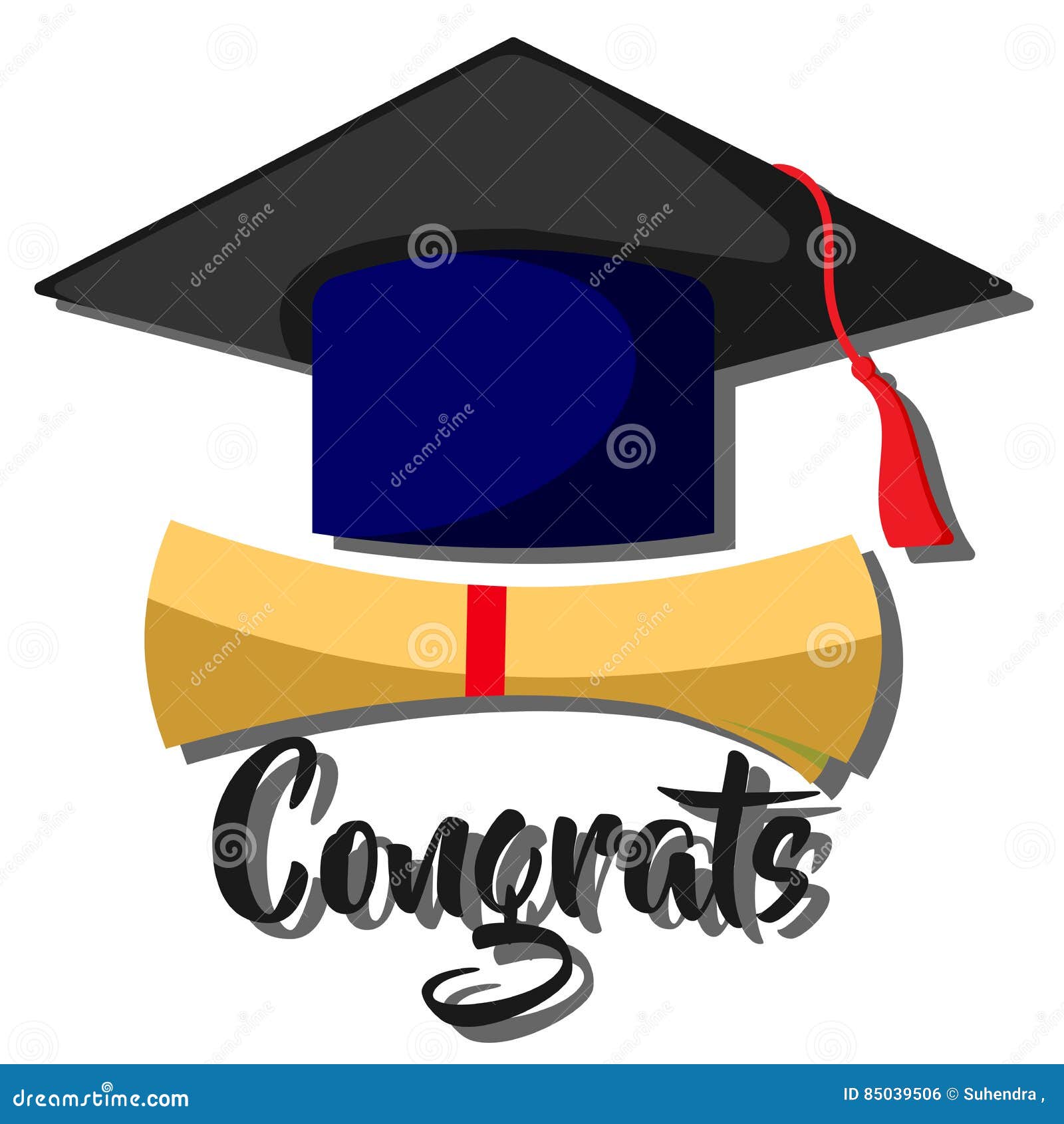 Vector Congrats. Graduation Style Stock Vector - Illustration of ...