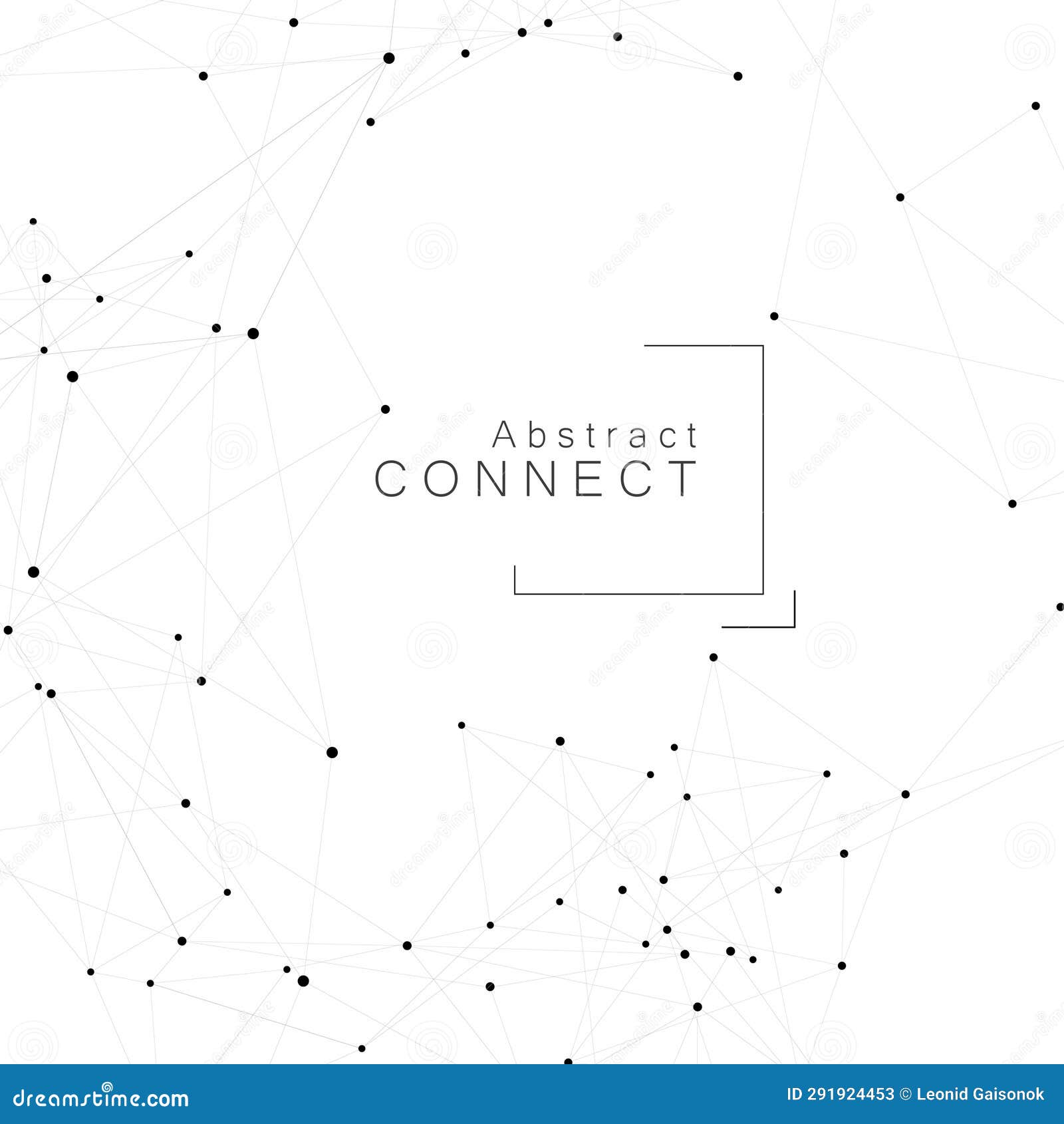 Vector Connect Lines and Dots. Digital Business Structure. Atom ...