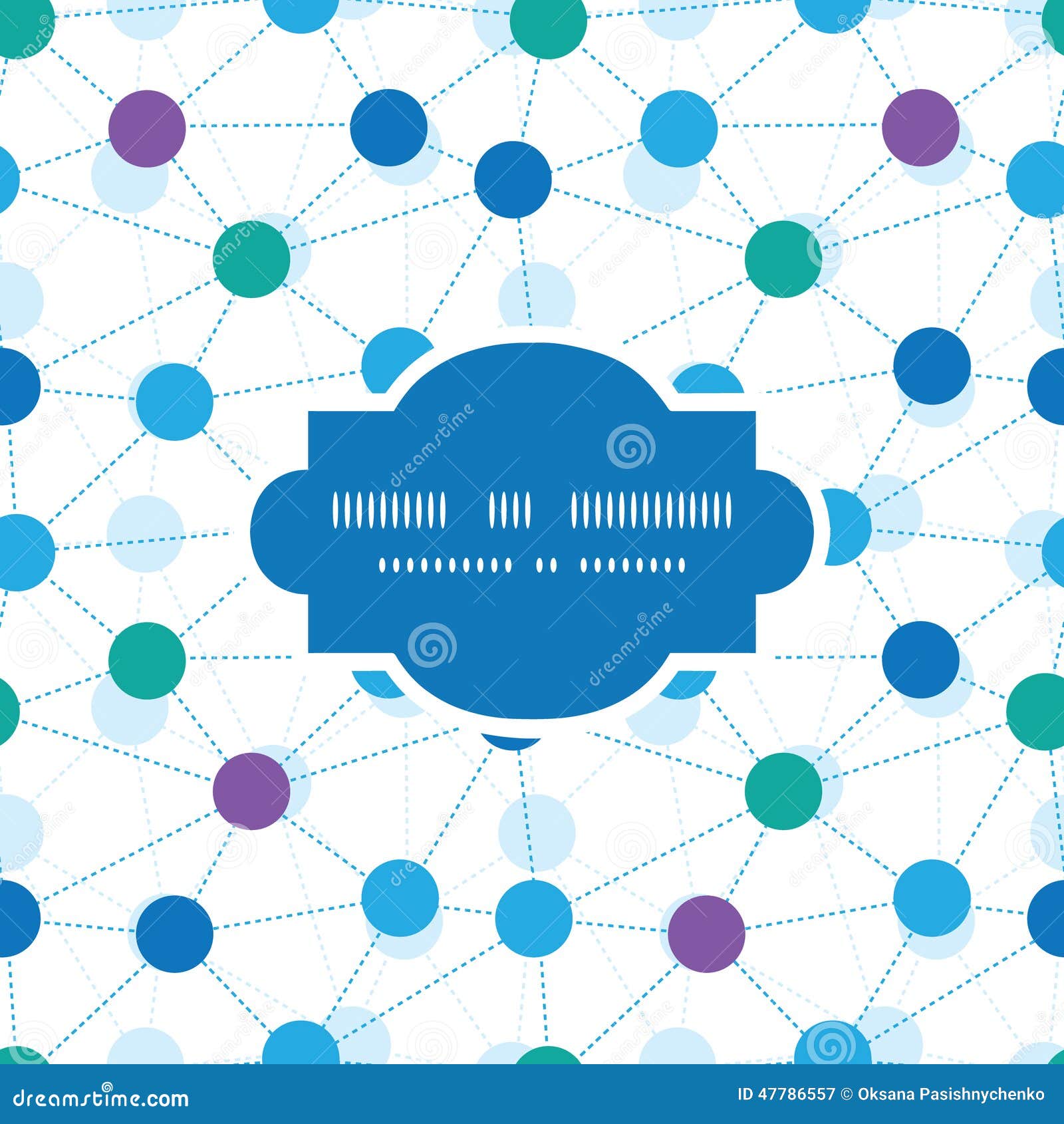 Vector Connected Dots Frame Seamless Pattern Stock Vector ...