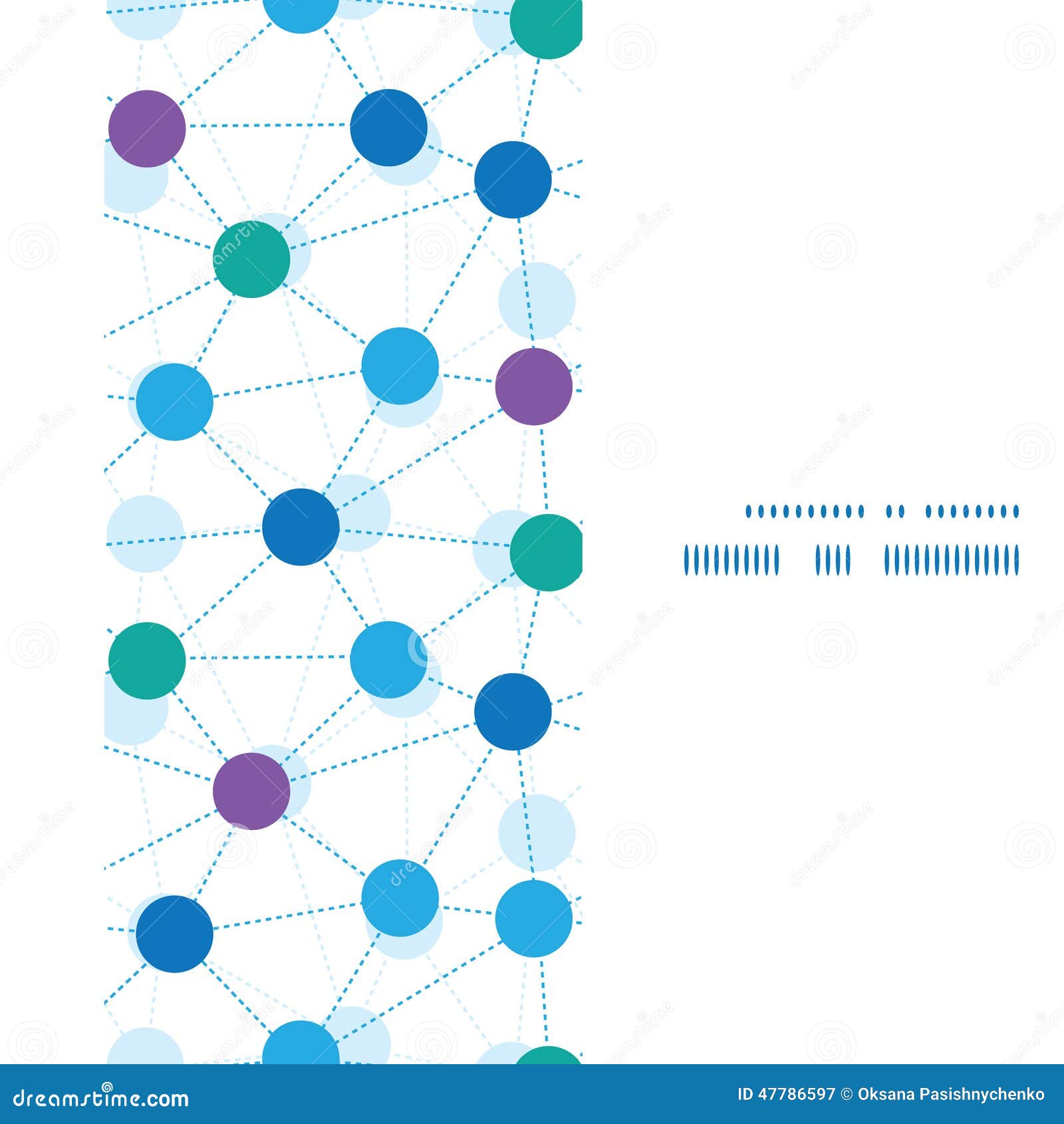 Vector Connected Dots Vertical Frame Seamless Stock Vector ...