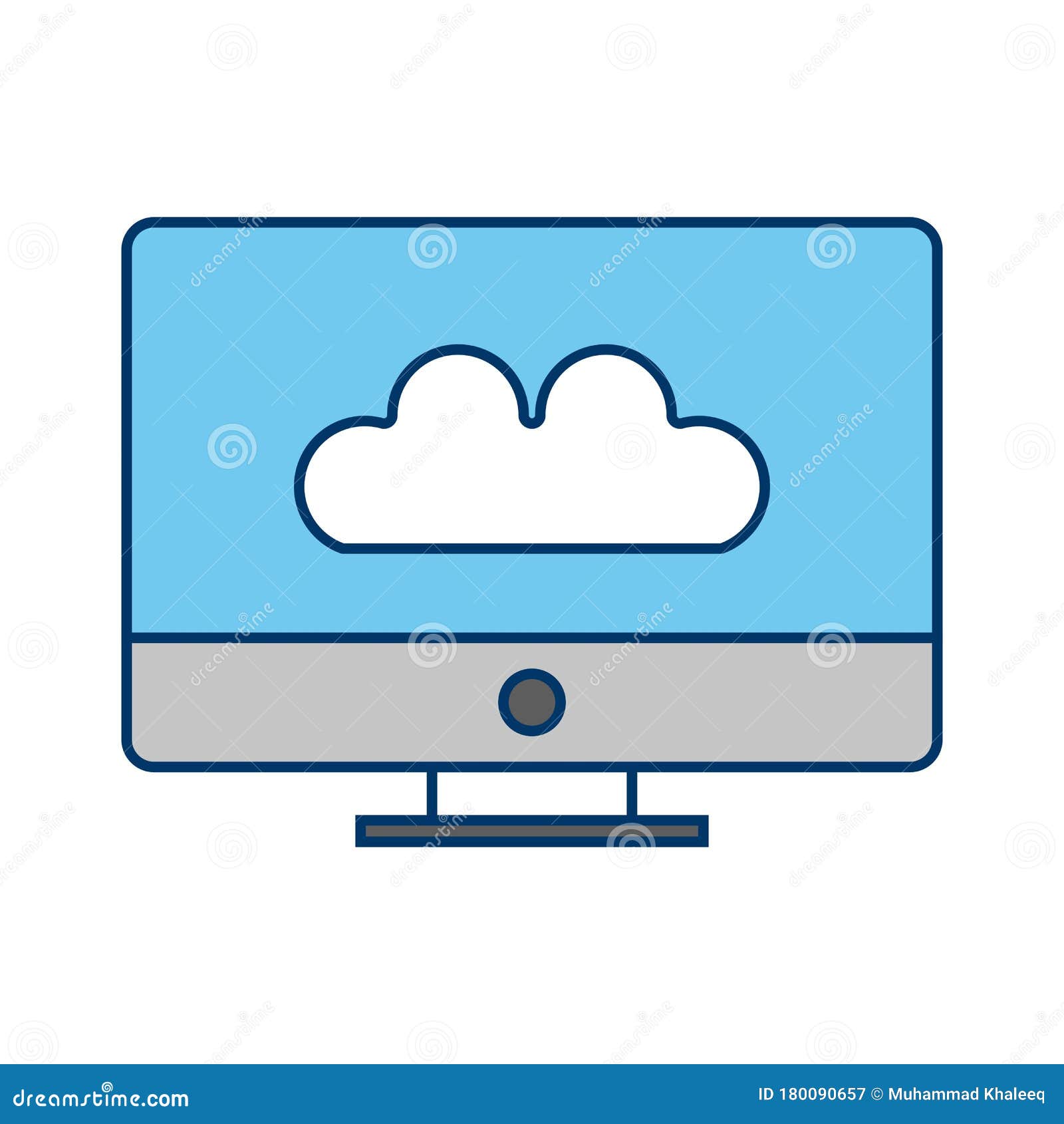 Vector Connected To Cloud Icon Stock Illustration - Illustration of ...