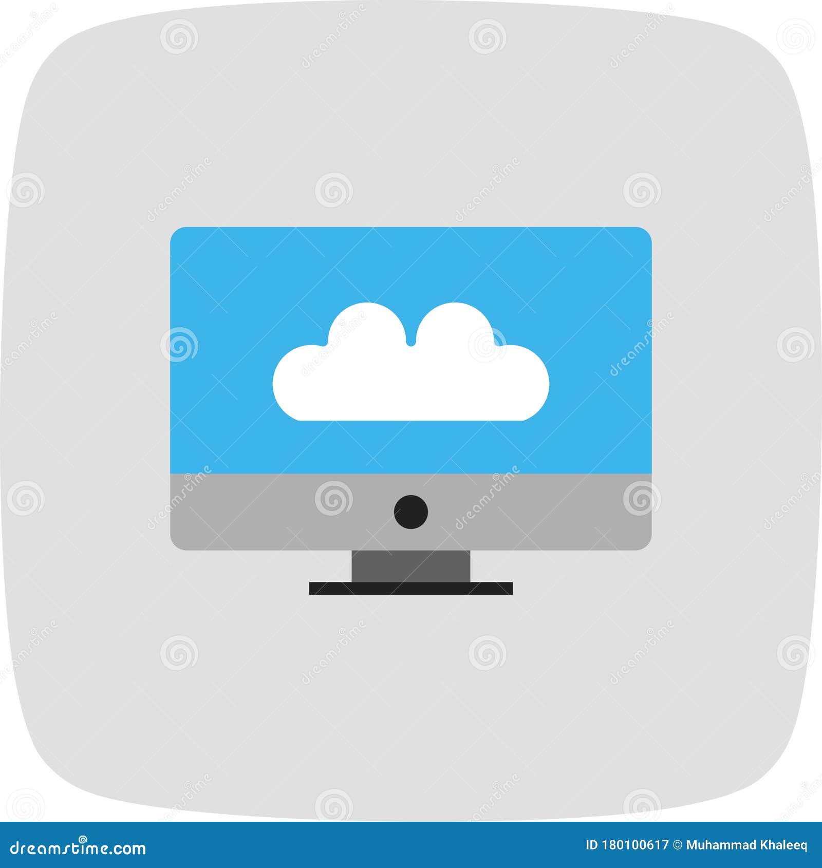 Vector Connected To Cloud Icon for Personal and Commercial Use. Stock ...