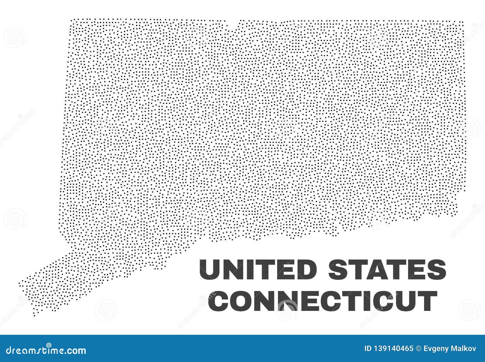 Vector Connecticut State Map of Points Stock Vector - Illustration of ...