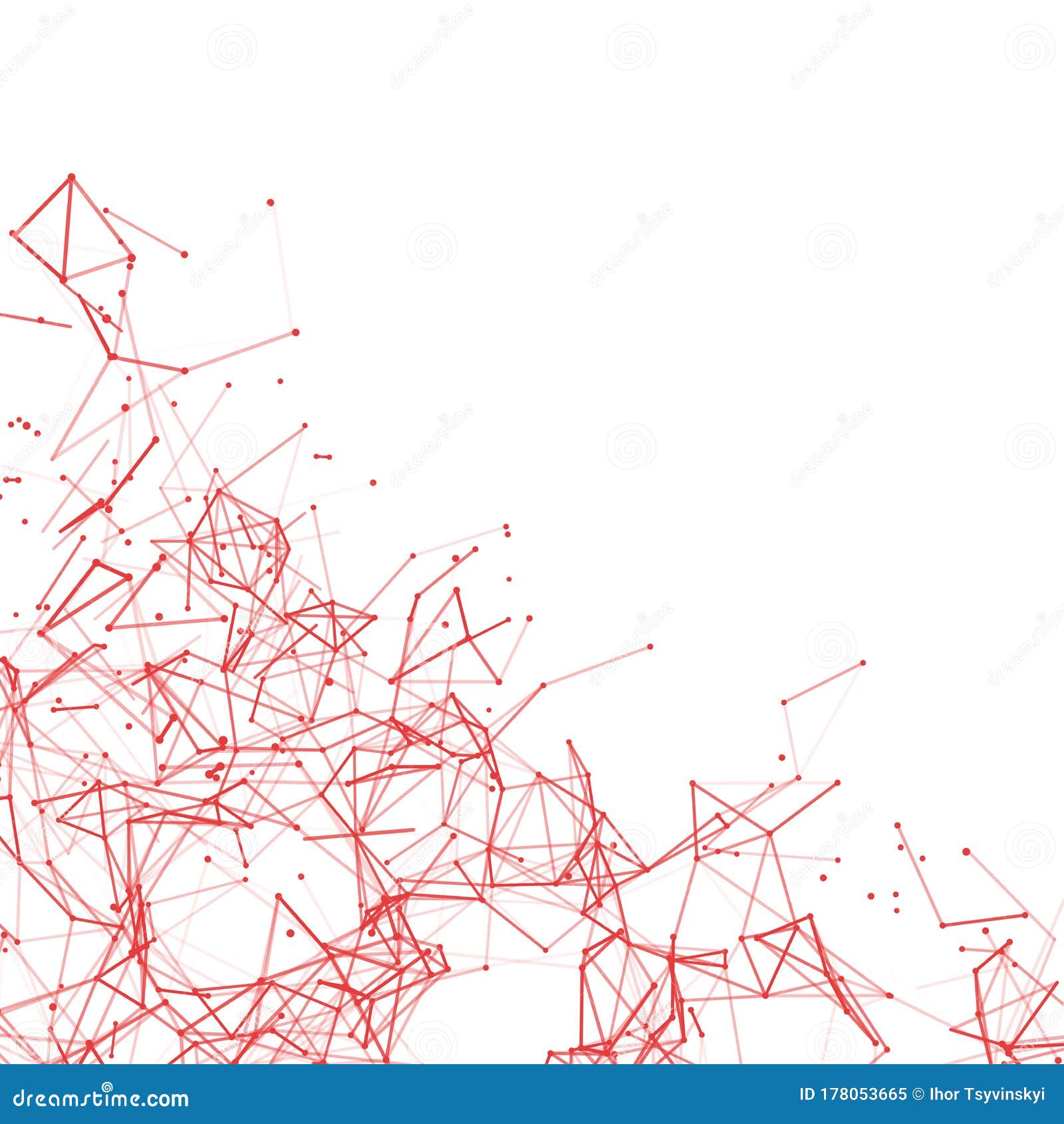 Vector Connecting Lines and Dots on White Background. Network ...