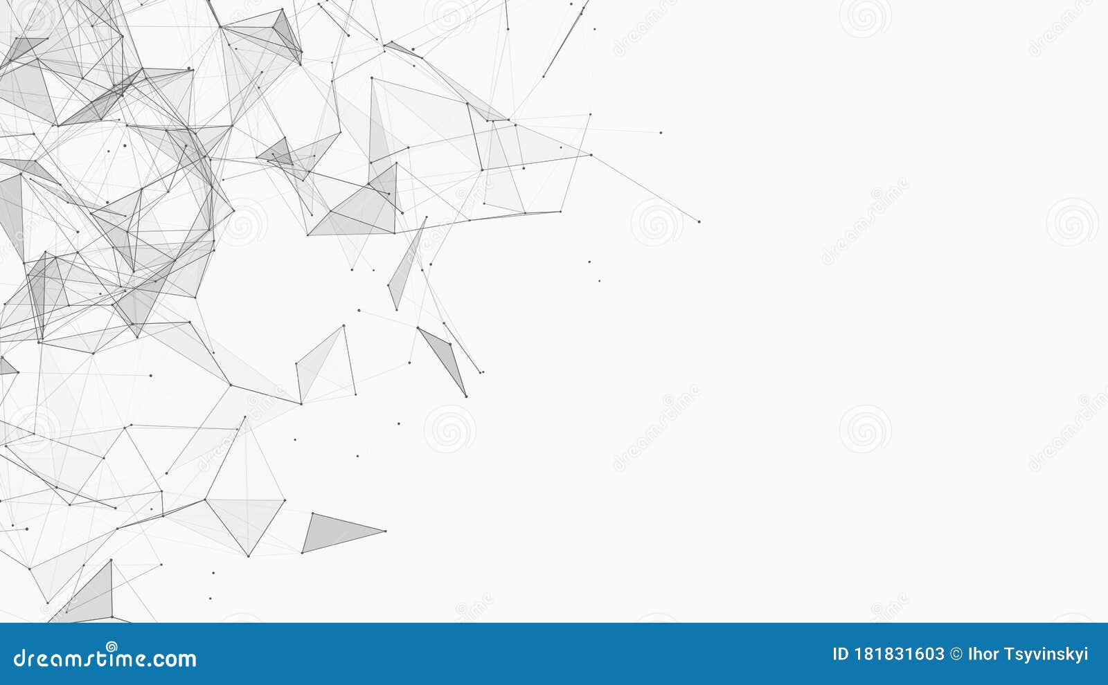 Vector Connecting Lines and Dots on White Background. Network ...