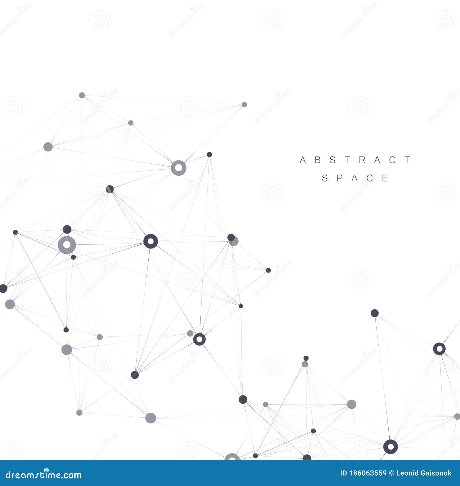 Vector Connection Abstract Molecules. Science and Technology Graphic ...